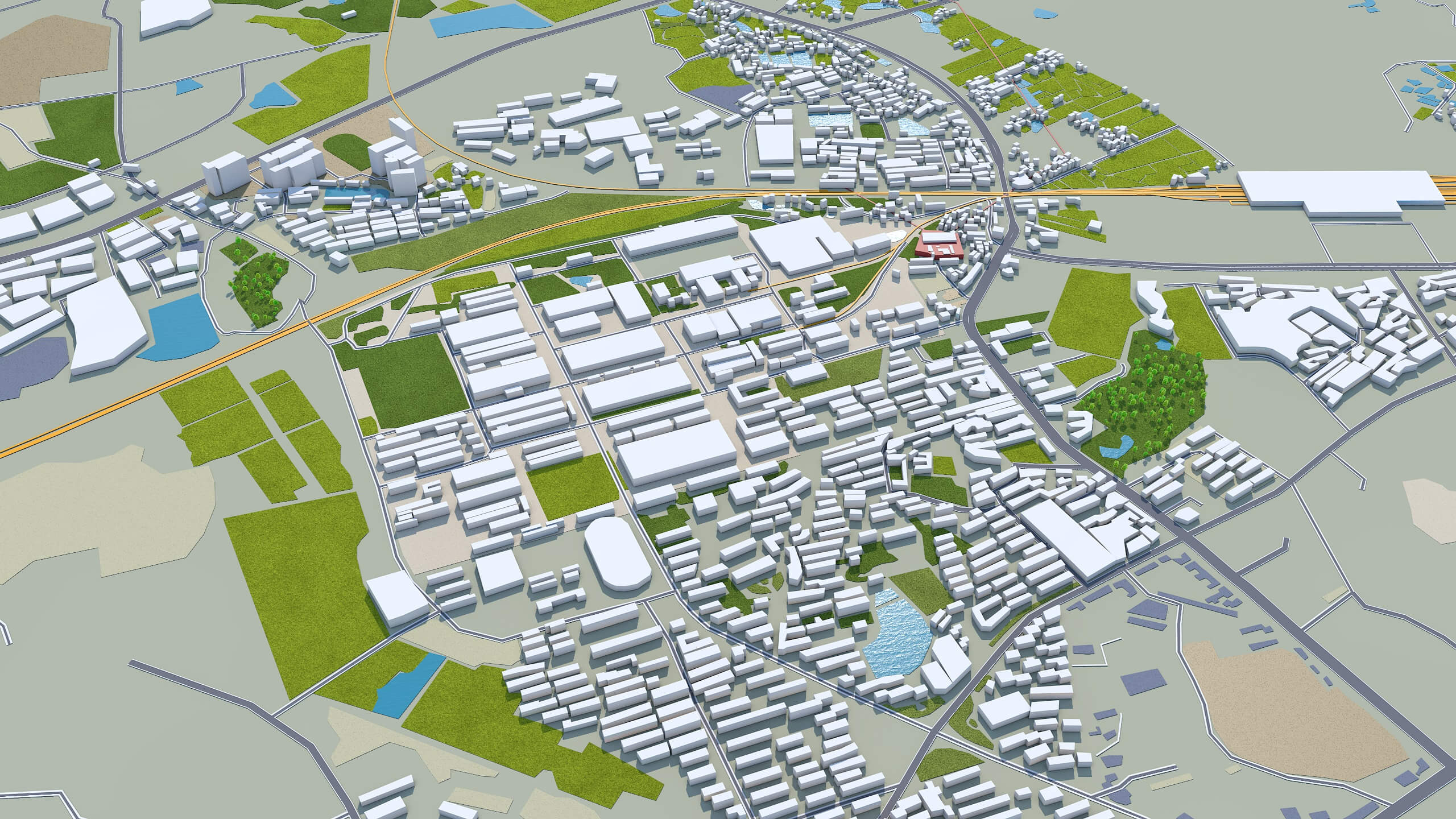 Xiangtan City Hunan China 3D Model 35km by 3dstudio