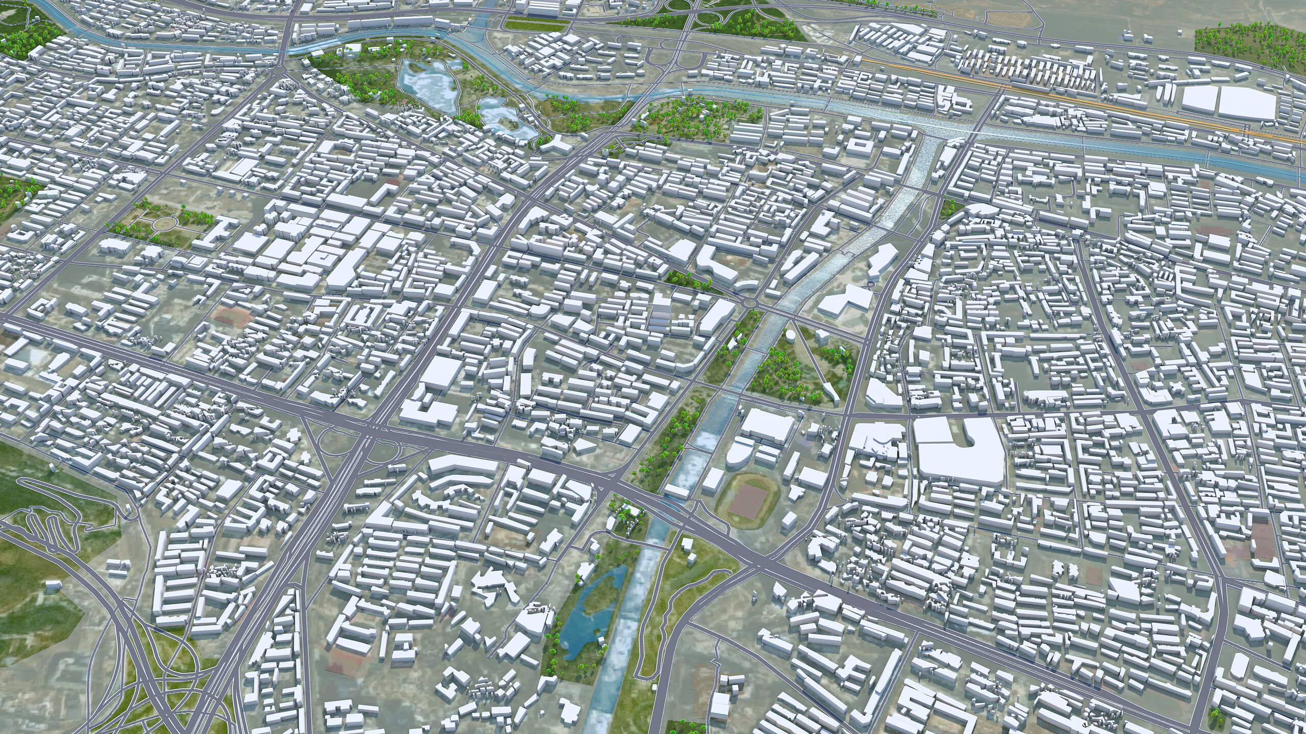 Xining City Qinghai China 3D Model 45km by 3dstudio