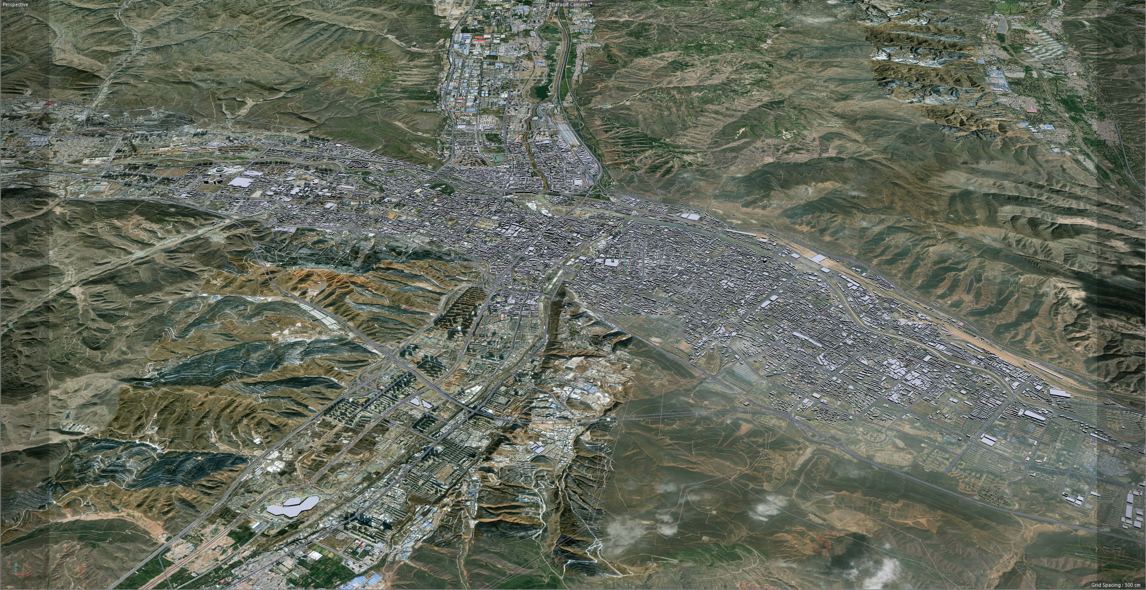 Xining City Qinghai China 3D Model 45km by 3dstudio