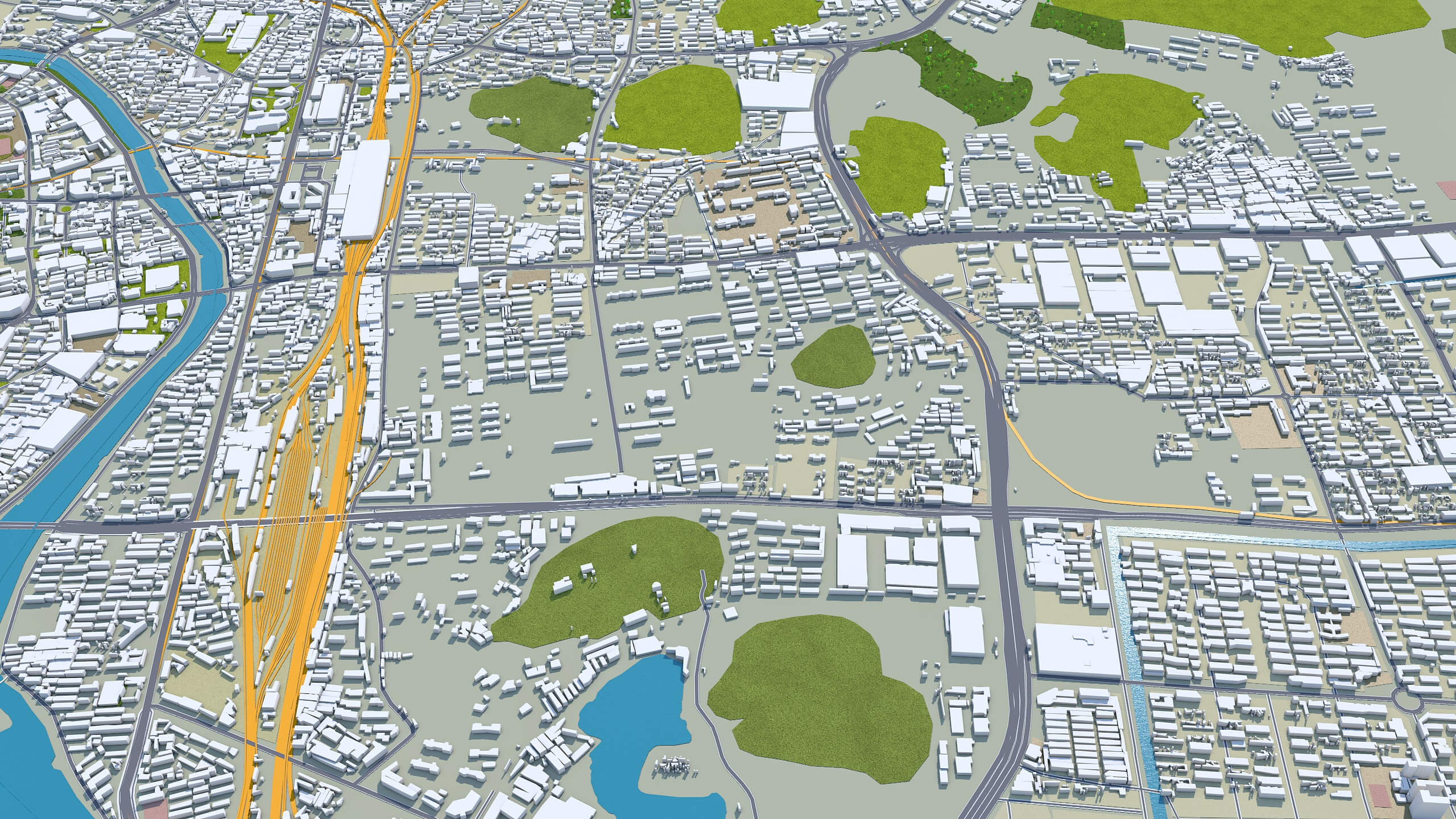 Xuzhou City Jiangsu China 3D Model 40km by 3dstudio
