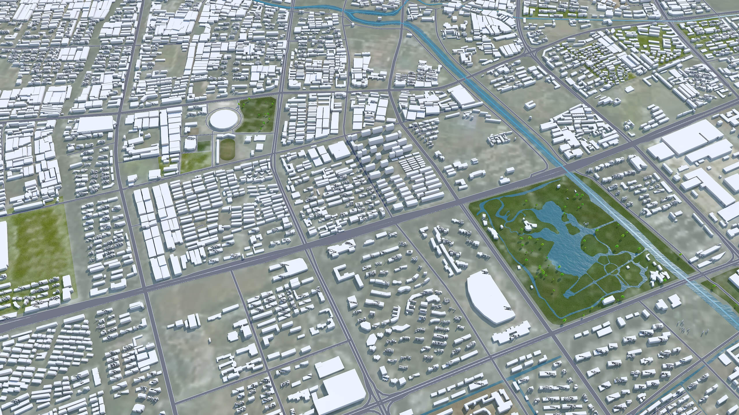 Yancheng City Jiangsu China 3D Model 150km by 3dstudio