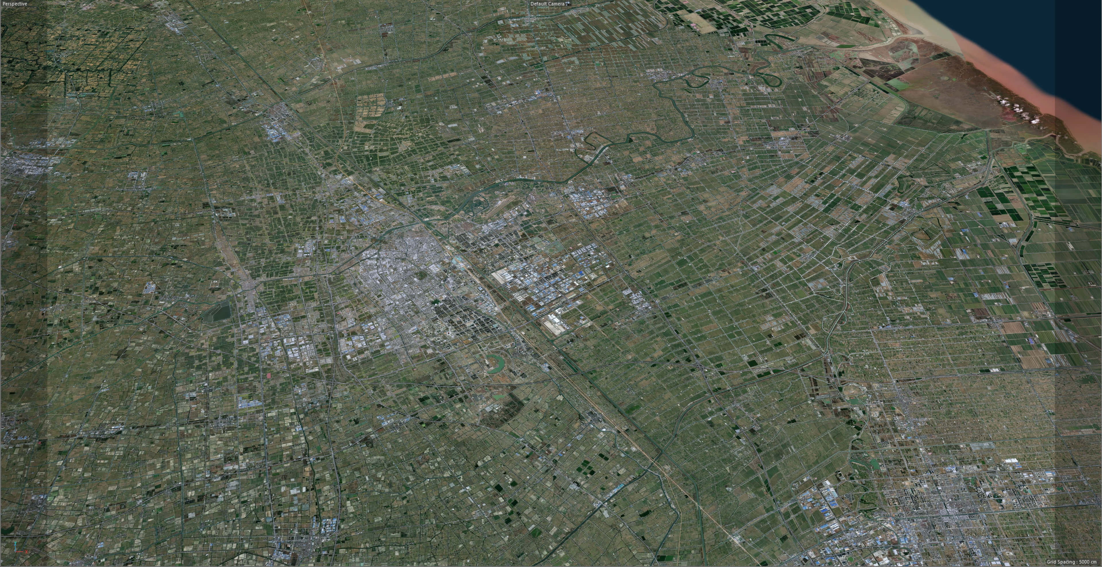 Yancheng City Jiangsu China 3D Model 150km by 3dstudio