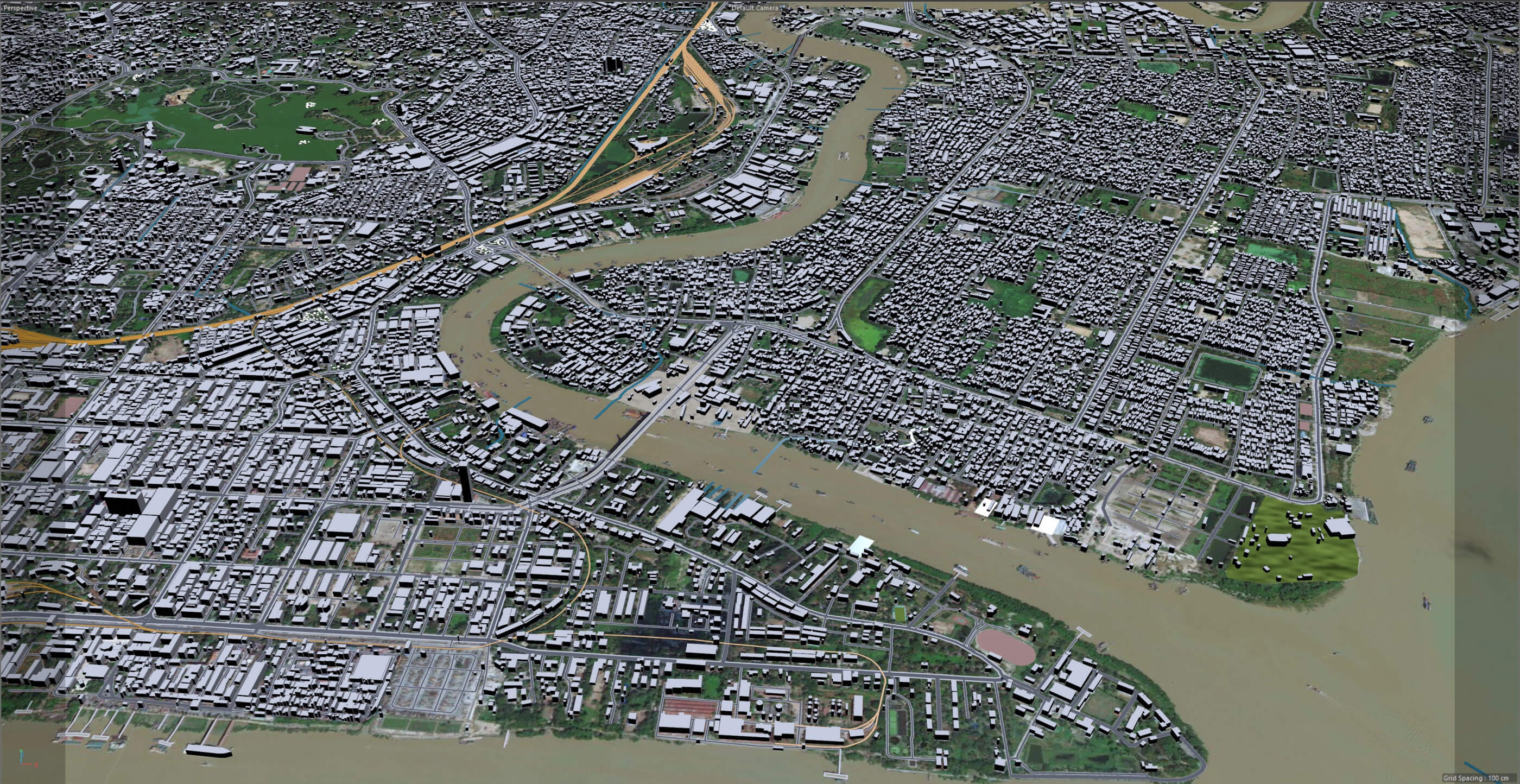 Yangon, Myanmar 60km - 3D Model by 3dstudio