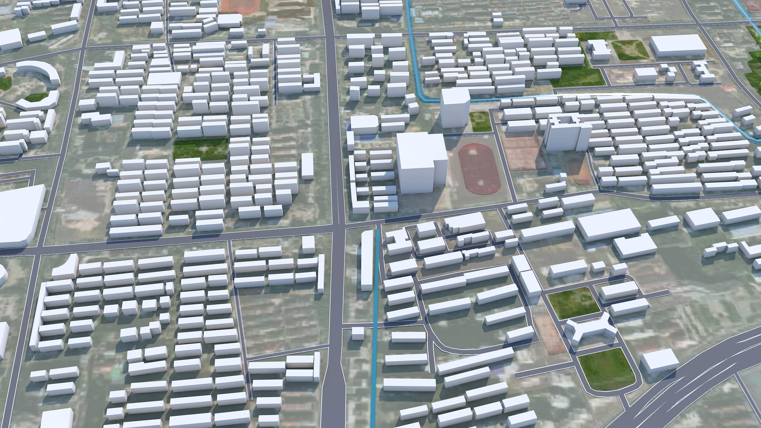 Yangzhou City Jiangsu China 3D Model 40km by 3dstudio