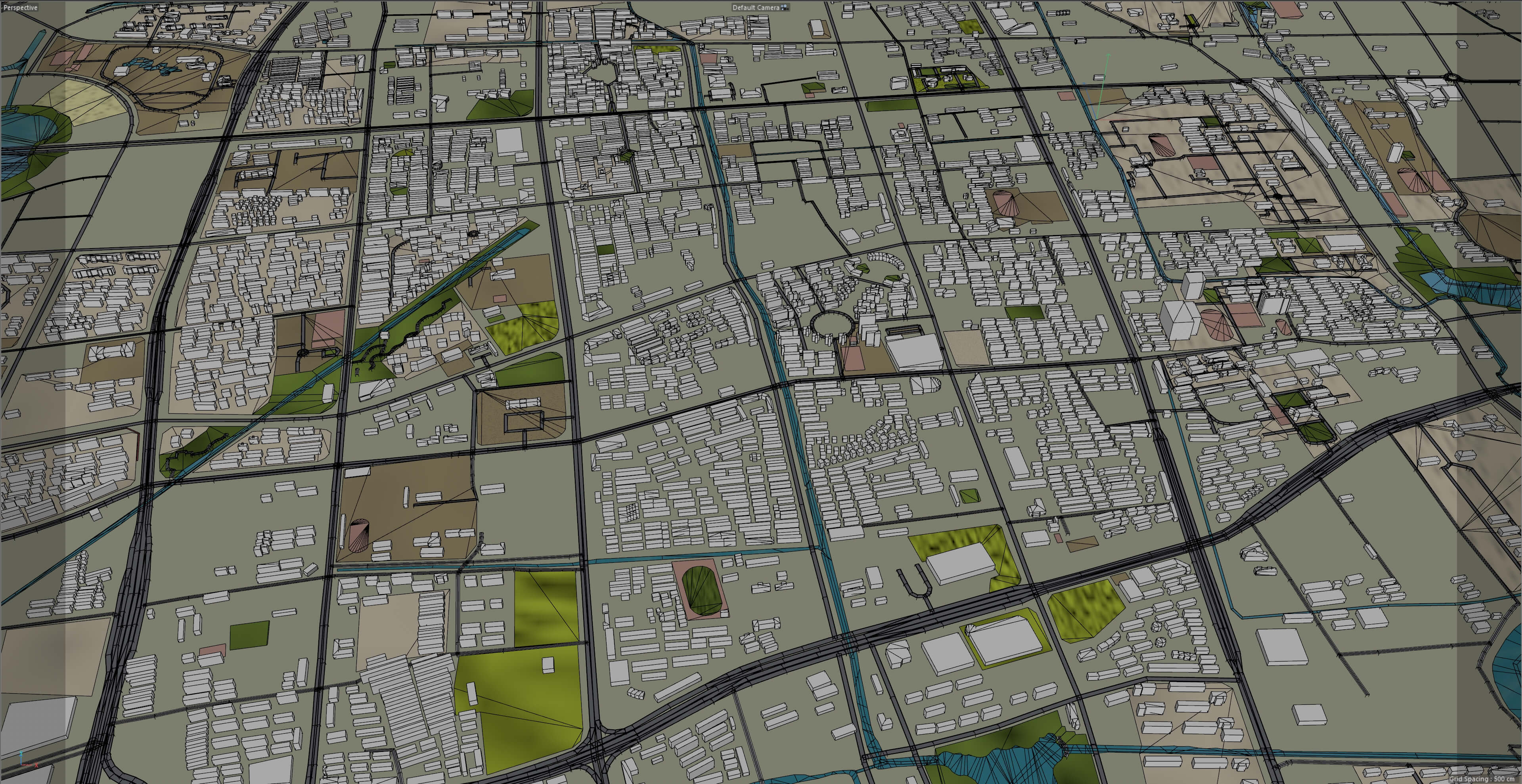 Yangzhou City Jiangsu China 3D Model 40km by 3dstudio
