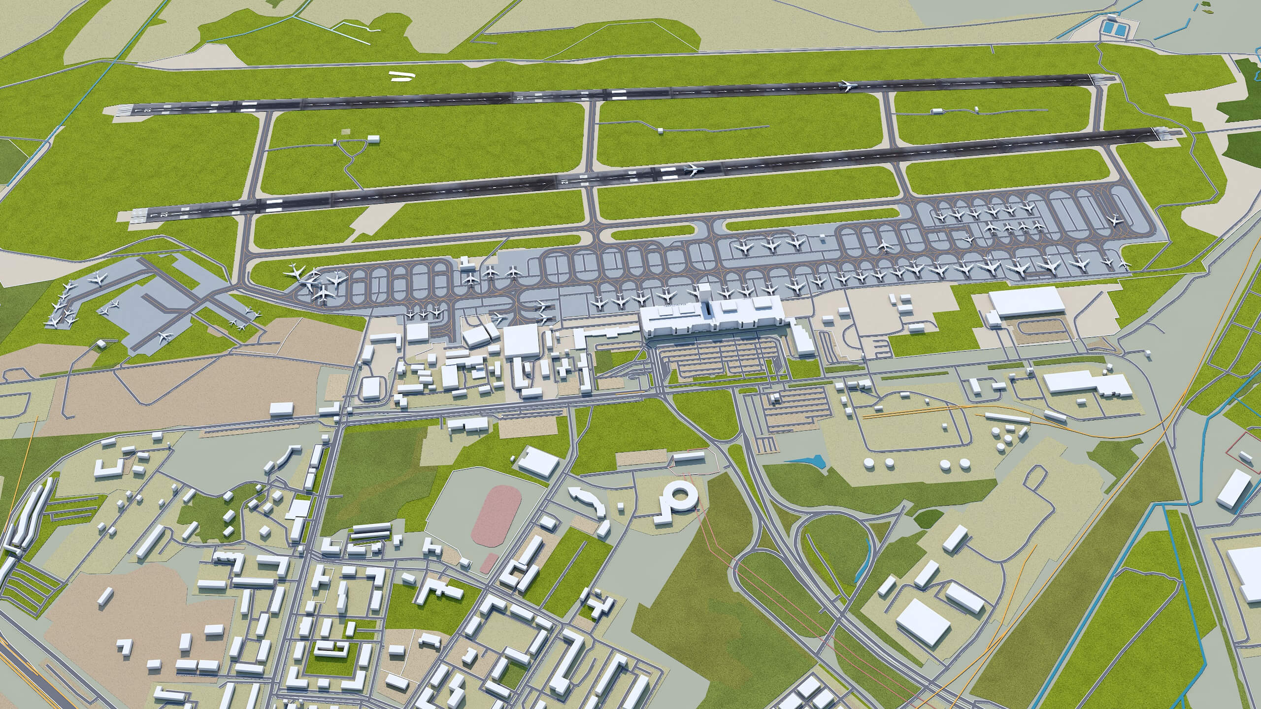 Yekaterinburg Koltsovo Airport - 3D Model by 3dstudio