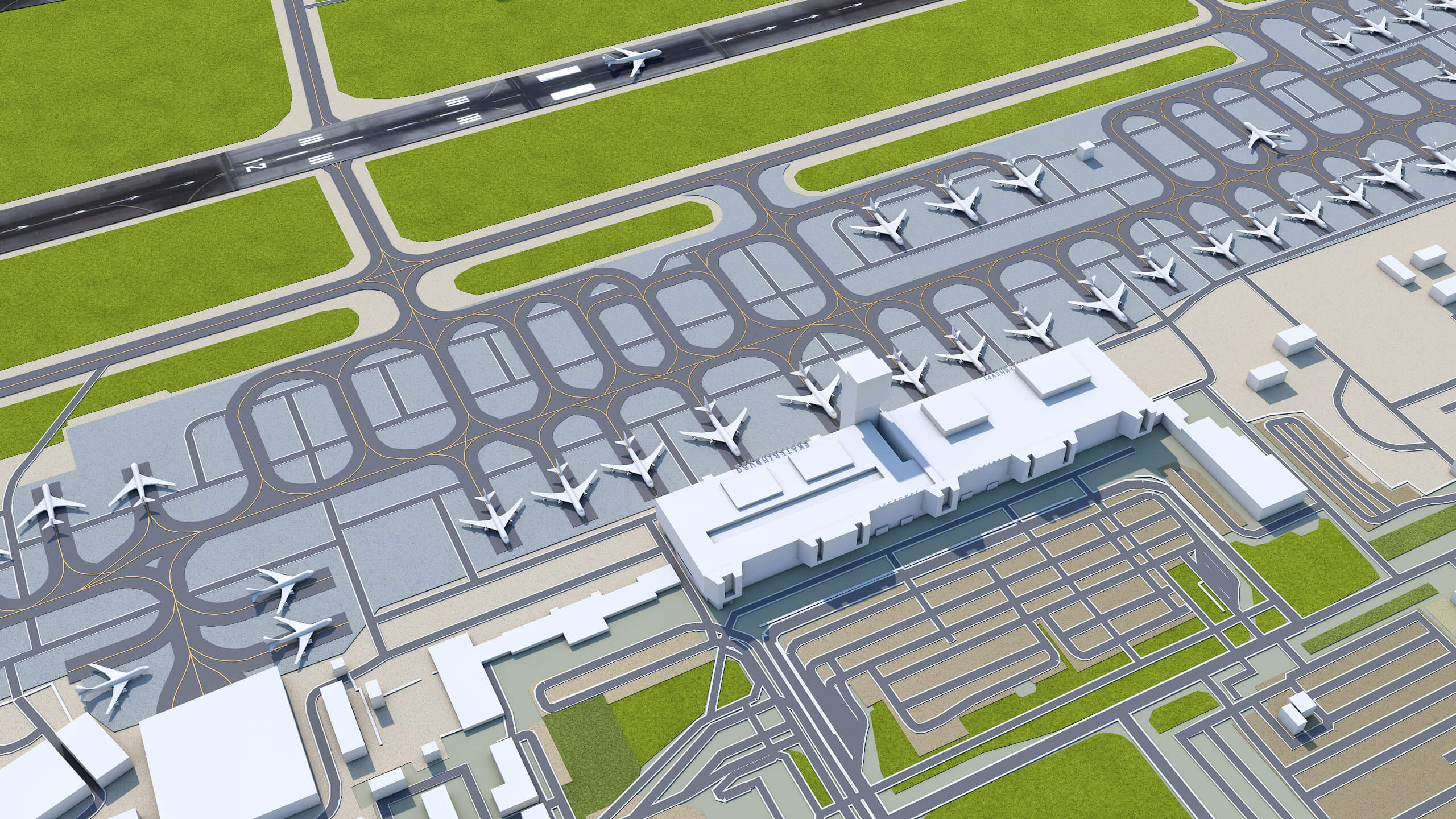 Yekaterinburg Koltsovo Airport - 3D Model by 3dstudio