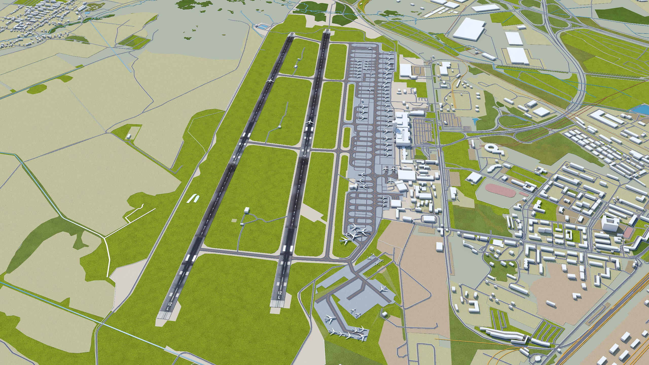 Yekaterinburg Koltsovo Airport - 3D Model by 3dstudio