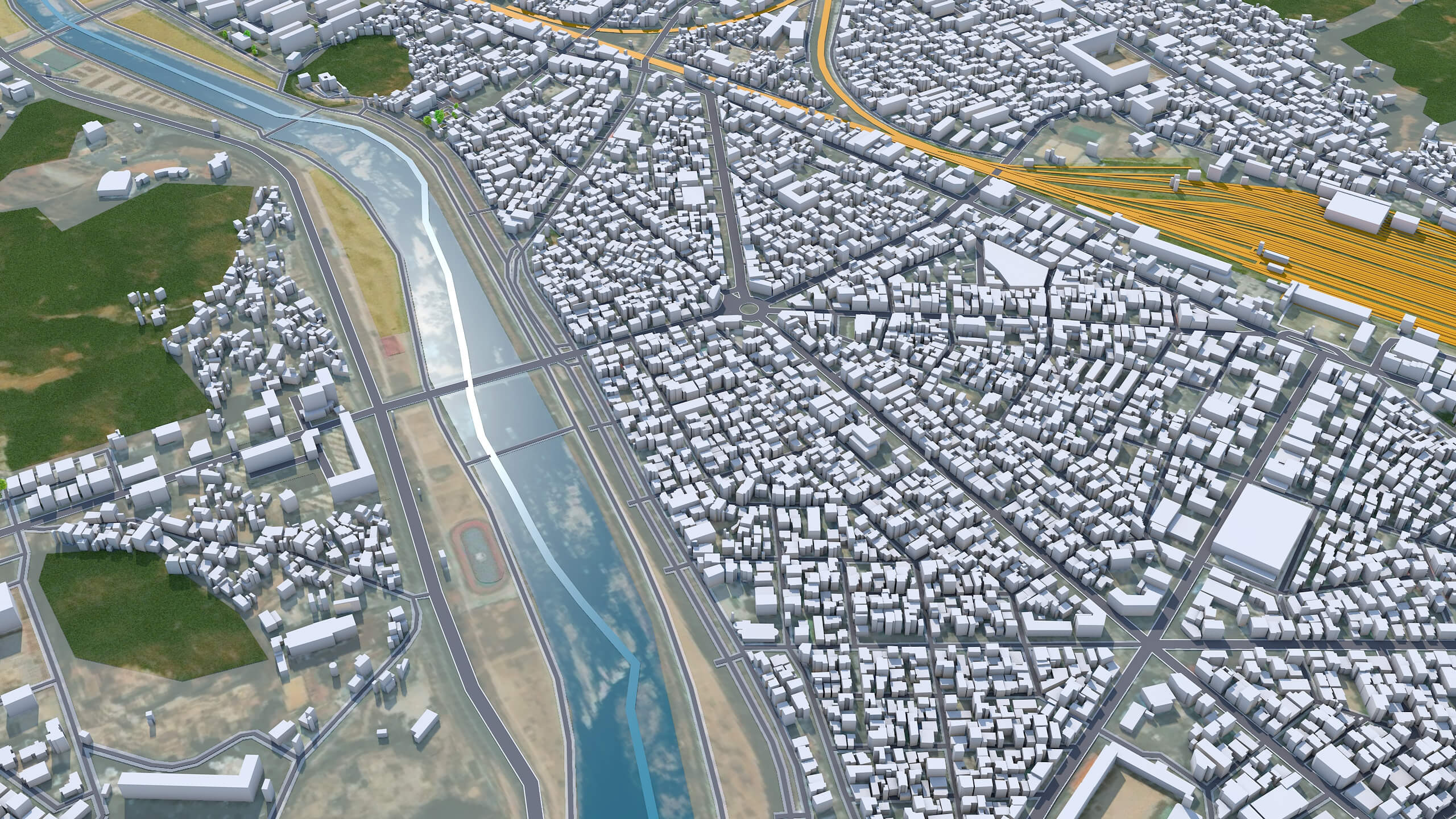 Yeongju City South Korea 30km - 3D Model by 3dstudio