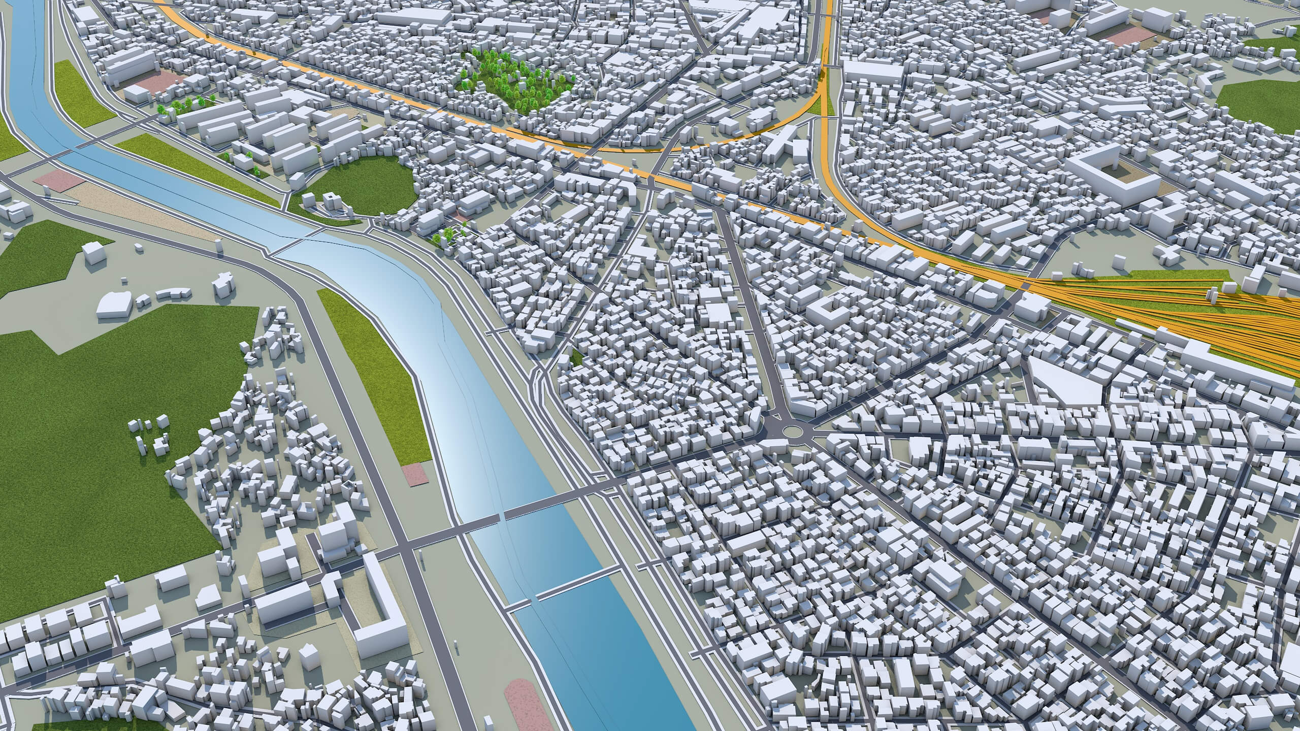Yeongju City South Korea 30km - 3D Model by 3dstudio