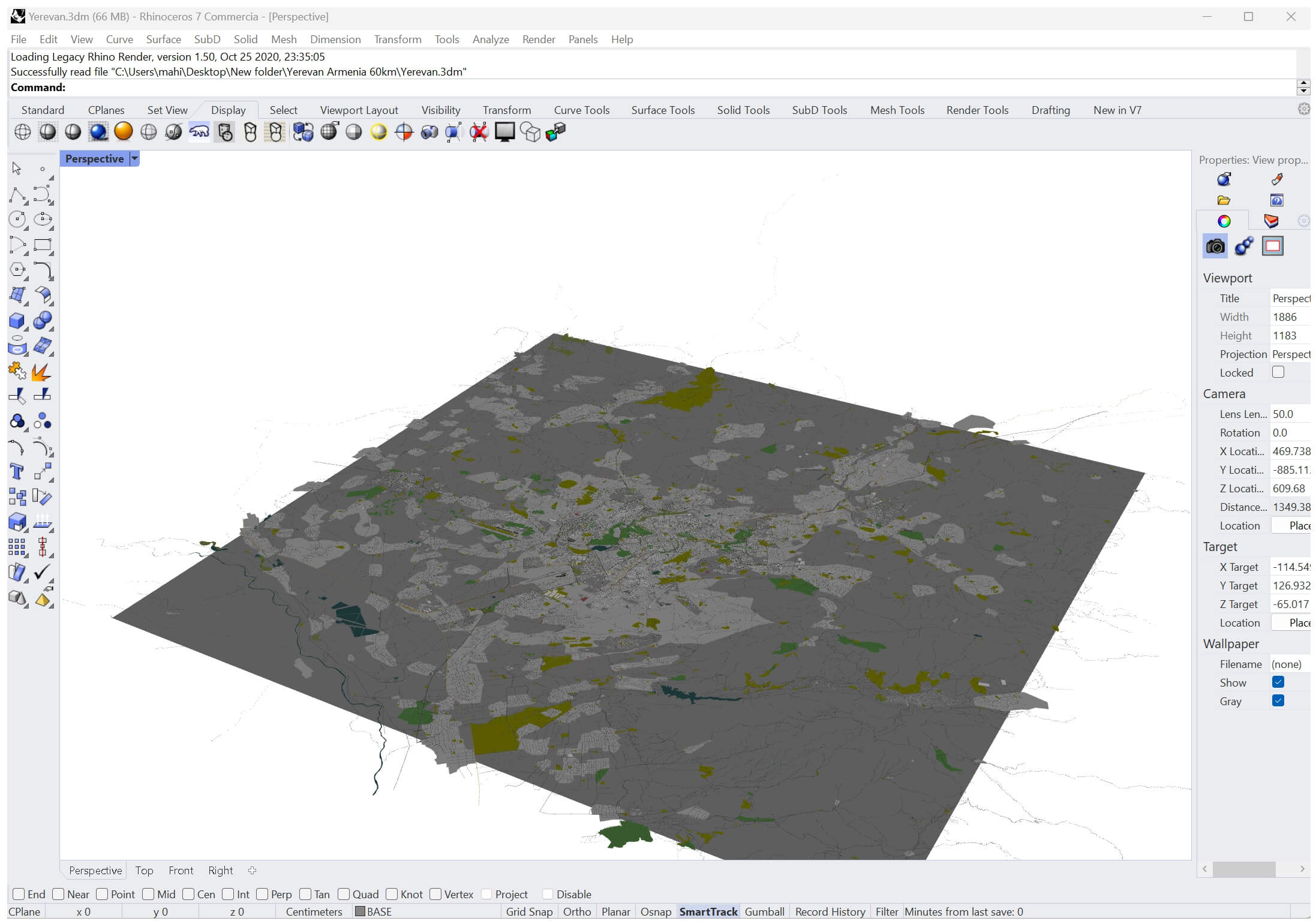 Yerevan, Armenia 60km - 3D Model by 3dstudio
