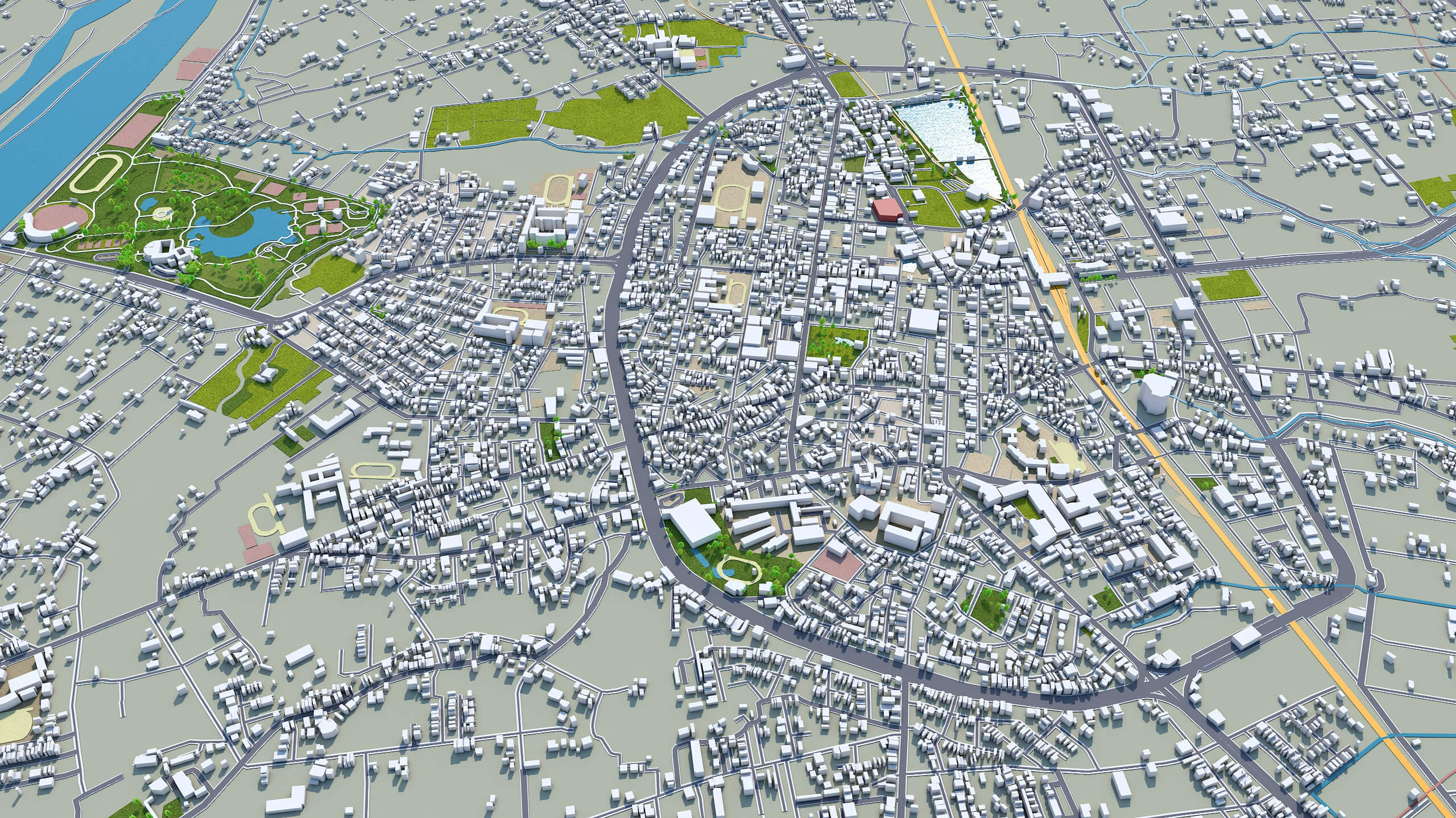 Yilan Full County Taiwan 3D Model 50km by 3dstudio