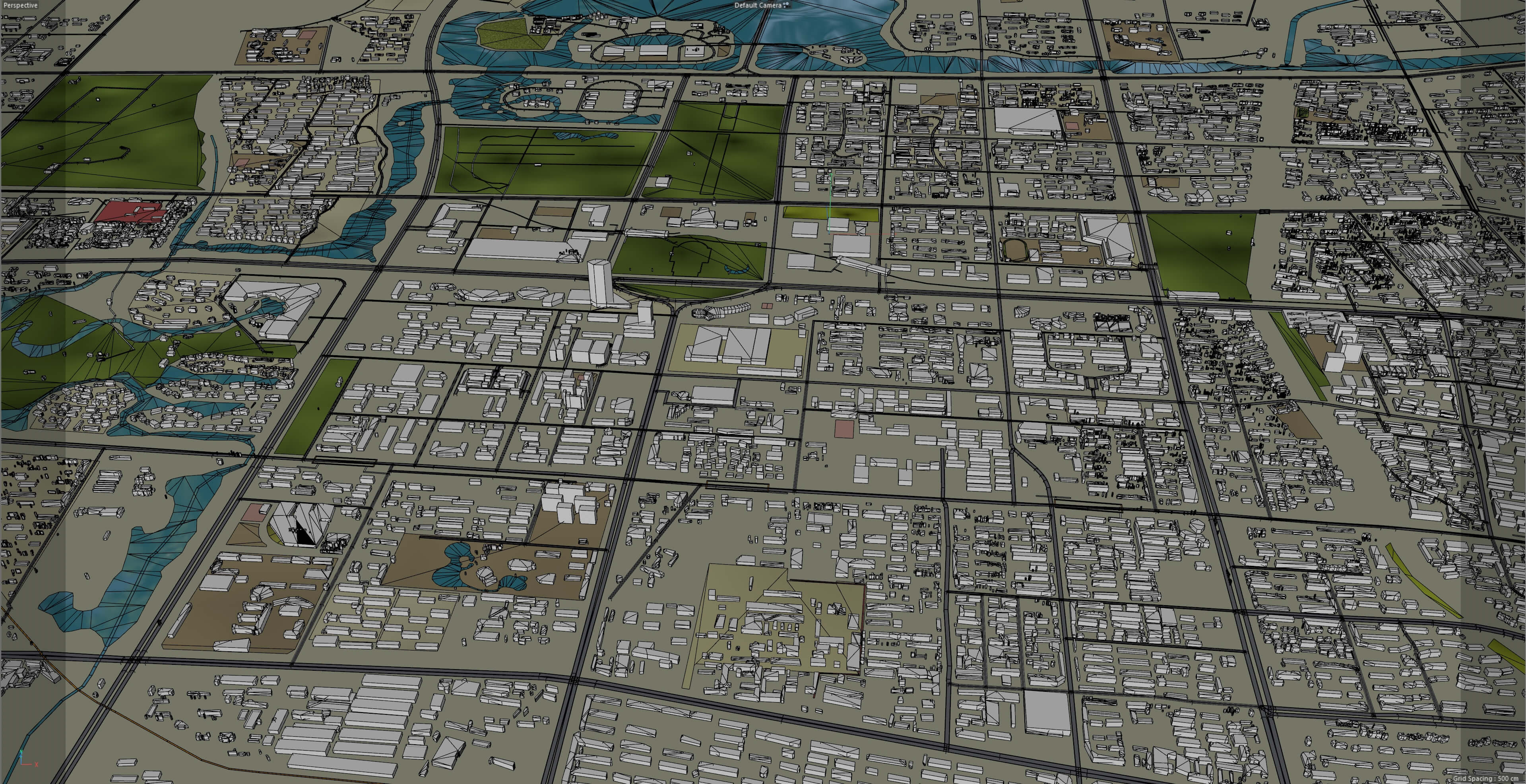 Yinchuan City Ningxia China 3D Model 60km by 3dstudio