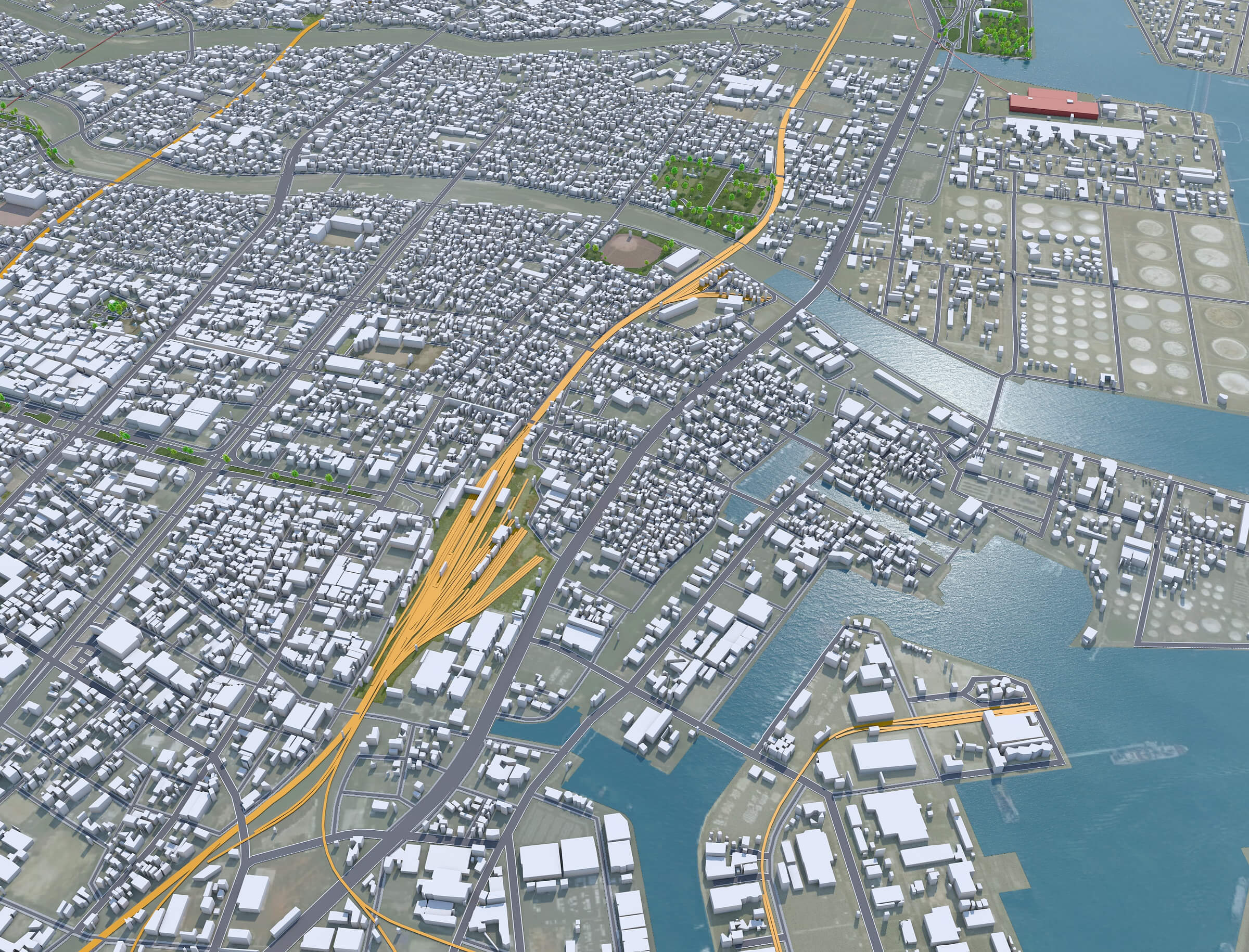 Yokkaichi Mie City Japan 3D Model 35km by 3dstudio