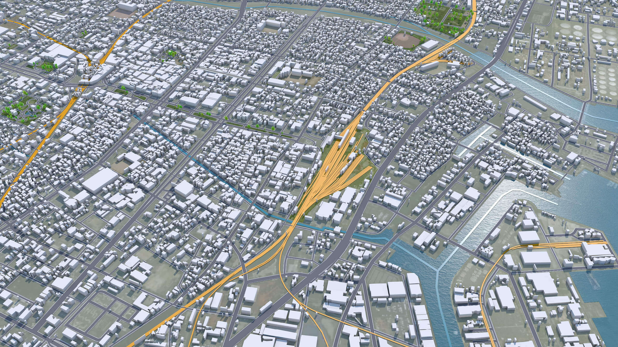 Yokkaichi Mie City Japan 35km - 3D Model by 3dstudio