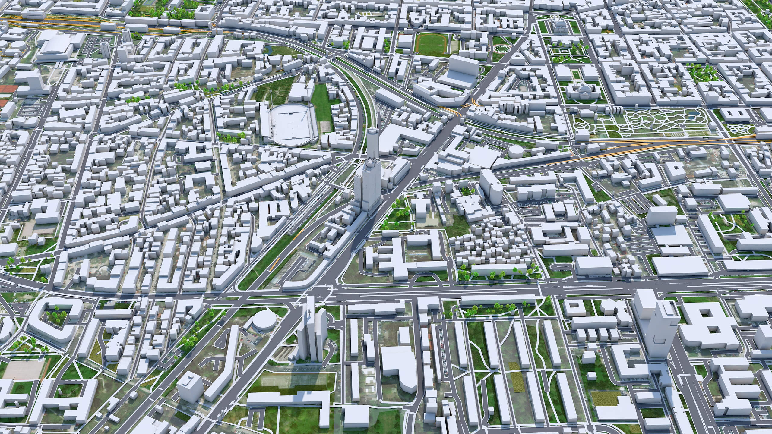 Zagreb Downtown Croatia 8km - 3D Model by 3dstudio