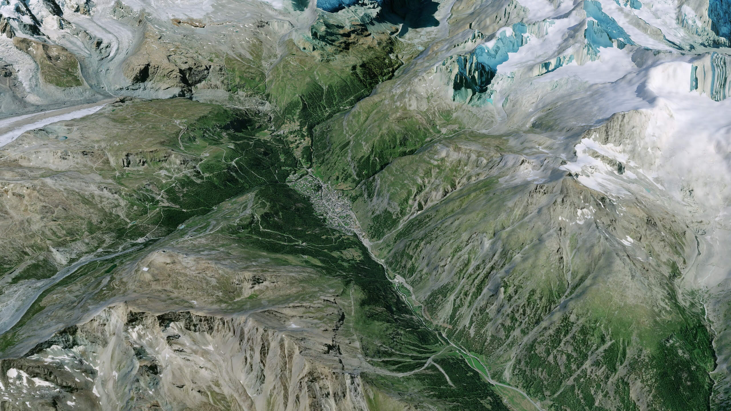 Zermatt Alps Switzerland Terrain 3D Model by 3dstudio