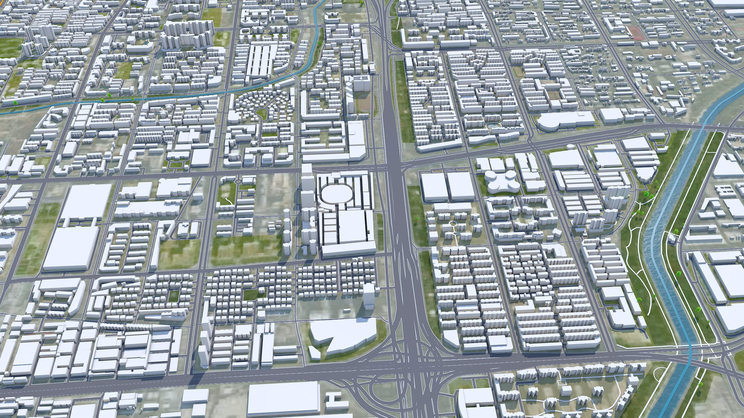 Zhengzhou City Henan China 3D Model 150km by 3dstudio