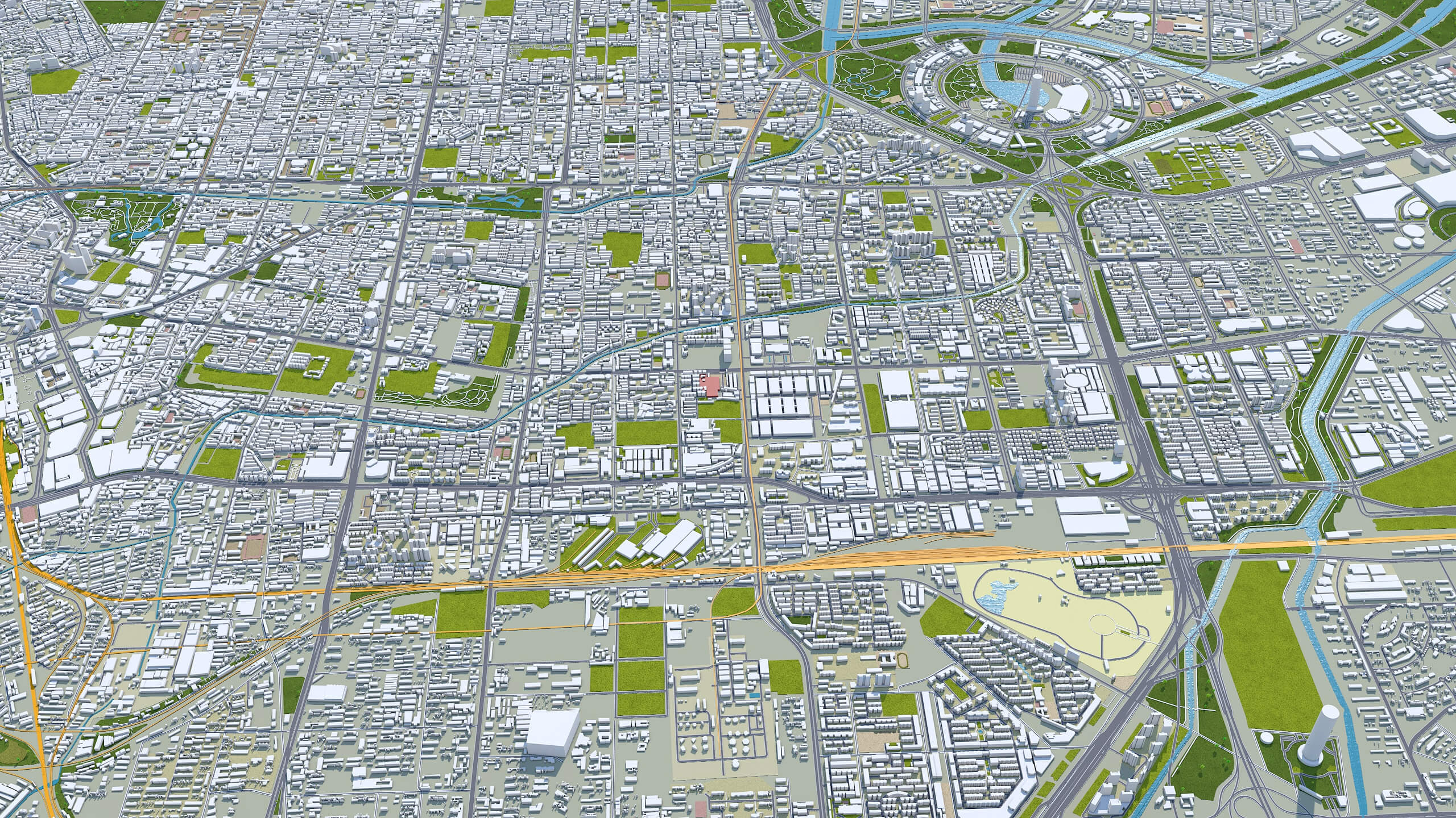 Zhengzhou City Henan China 3D Model 150km by 3dstudio