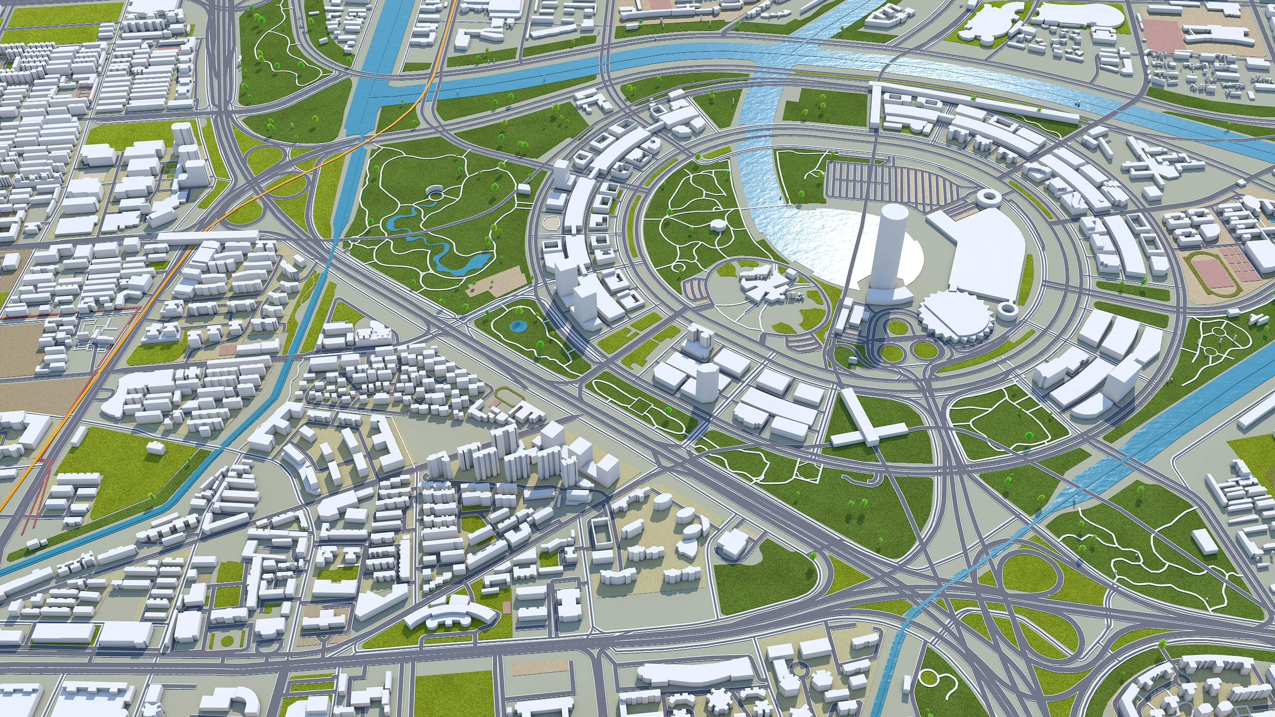 Zhengzhou City Henan China 3D Model 150km by 3dstudio