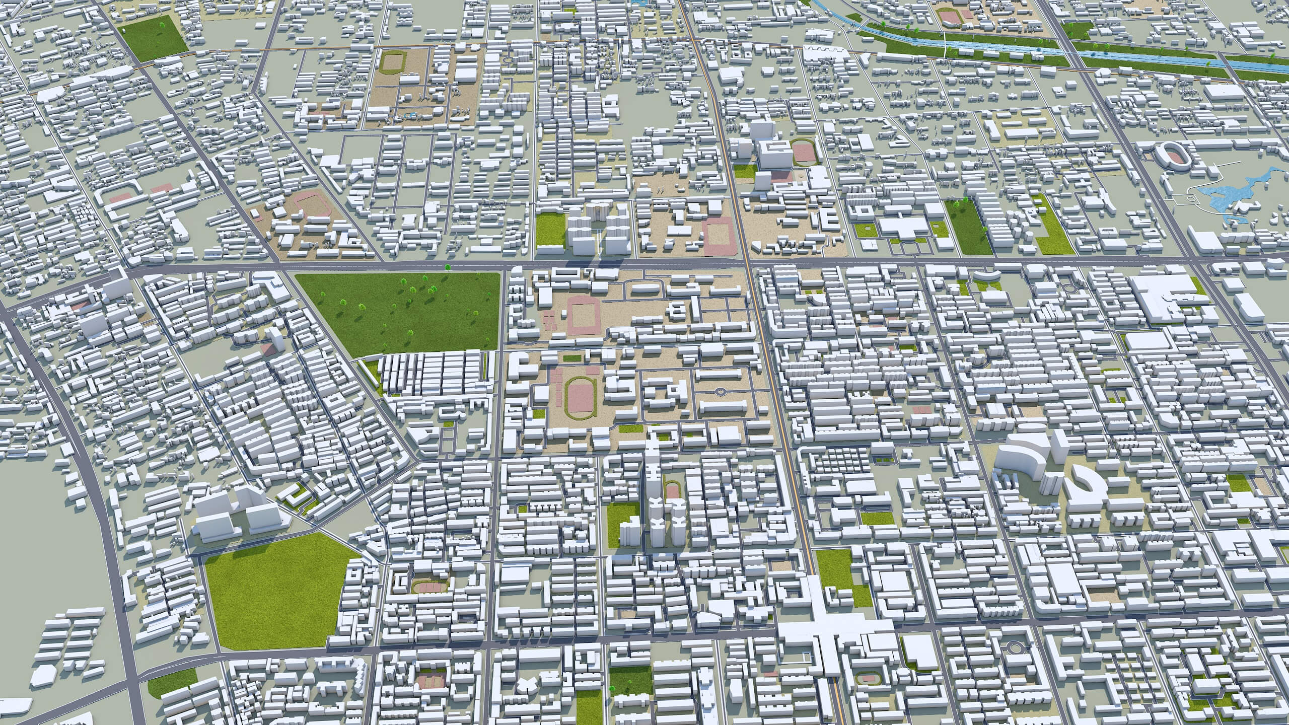 Zhengzhou City Henan China 3D Model 150km by 3dstudio