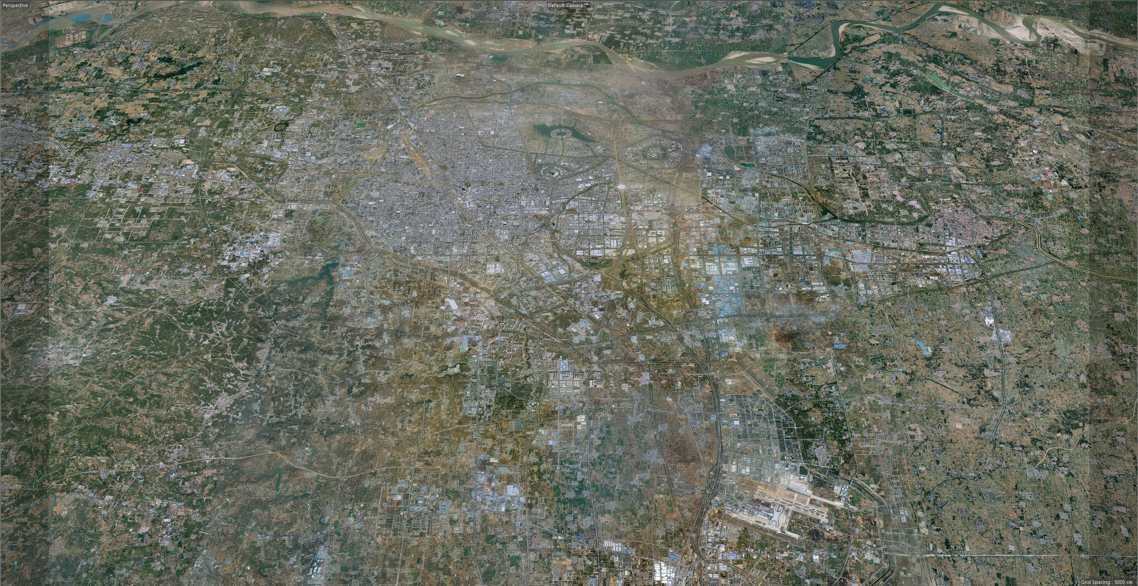 Zhengzhou City Henan China 3D Model 150km by 3dstudio