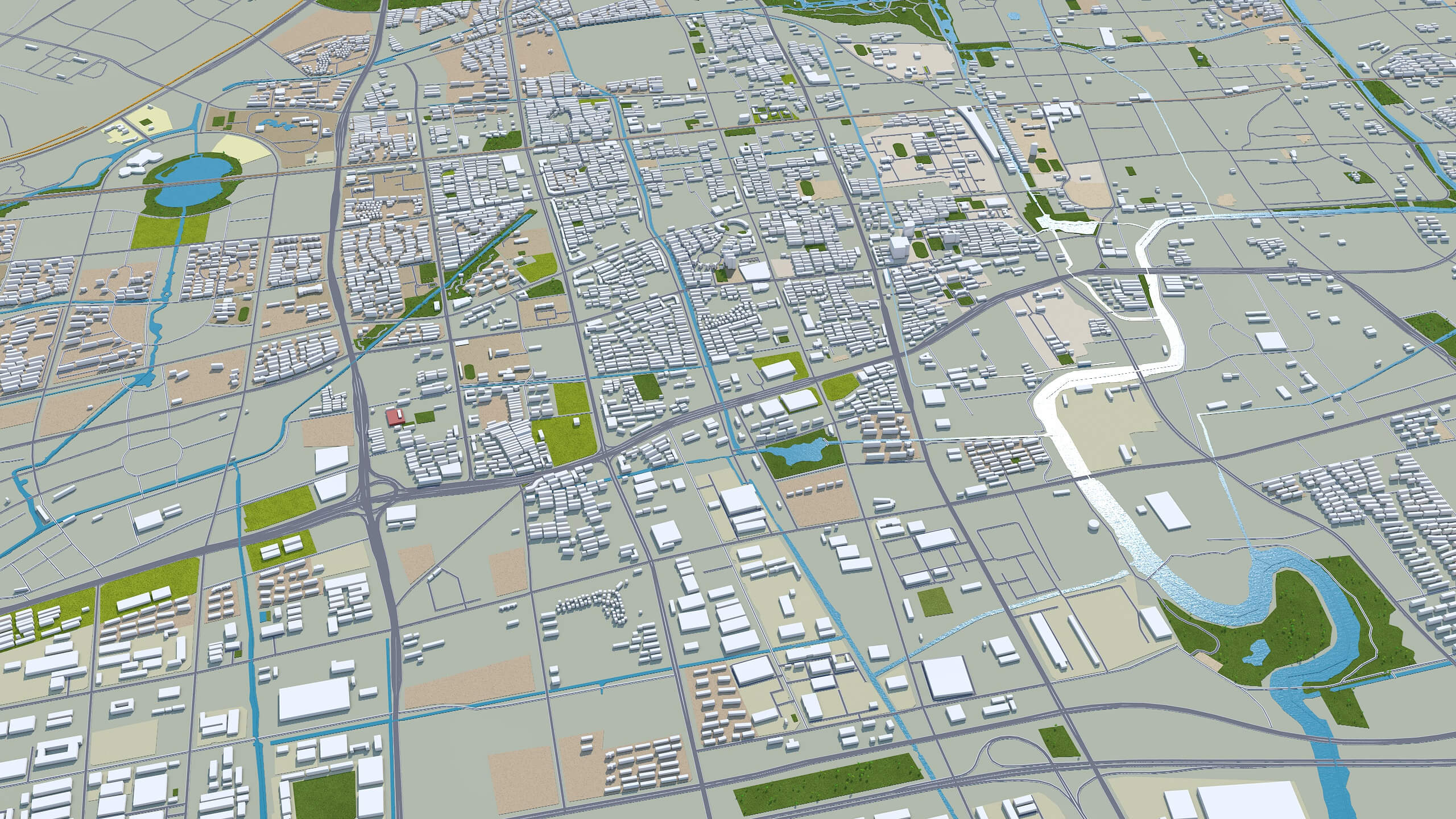 Zhenjiang City Jiangsu China 3D Model 65km by 3dstudio