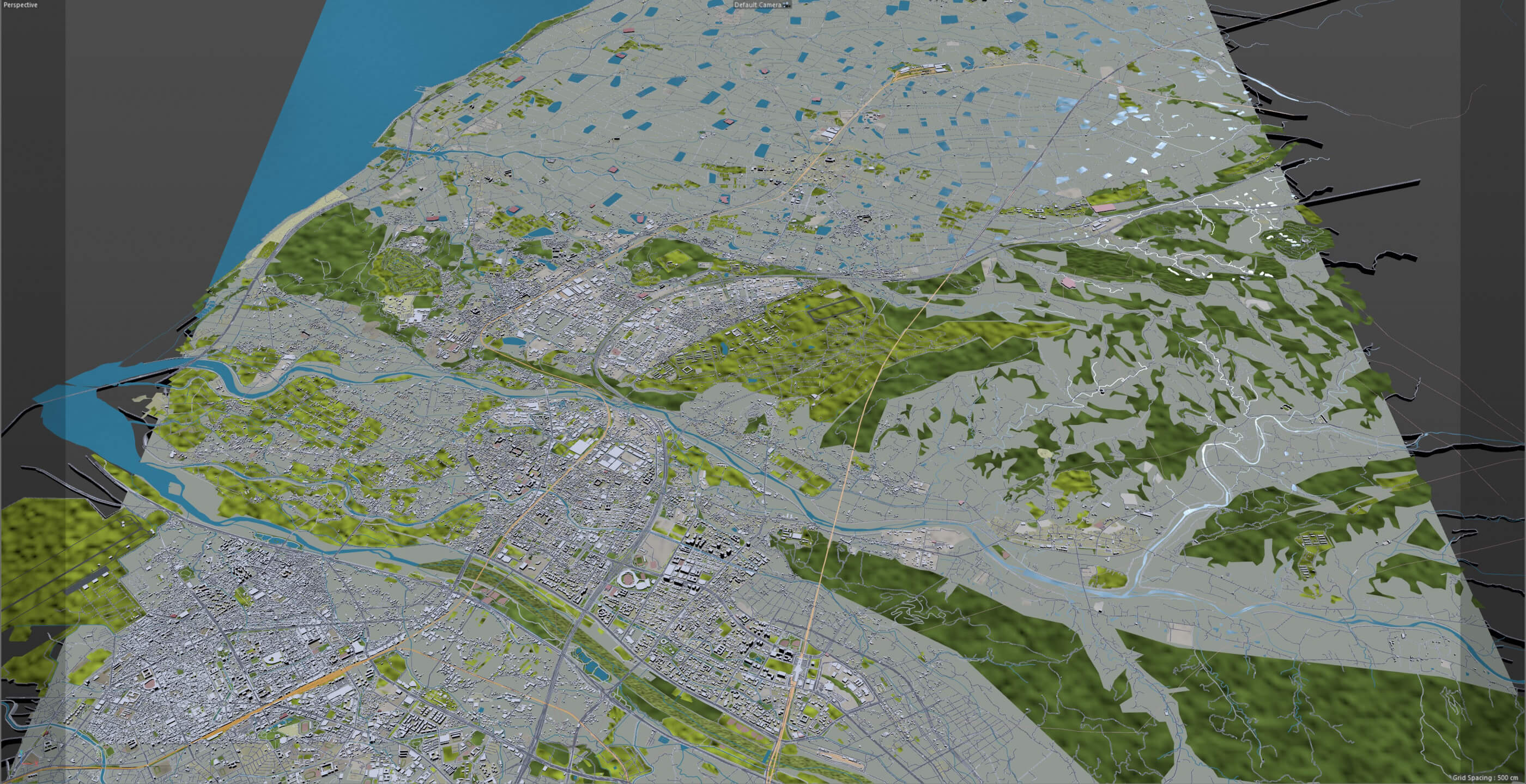 Zhubei City Hsinchu County Taiwan 3D Model 30km by 3dstudio