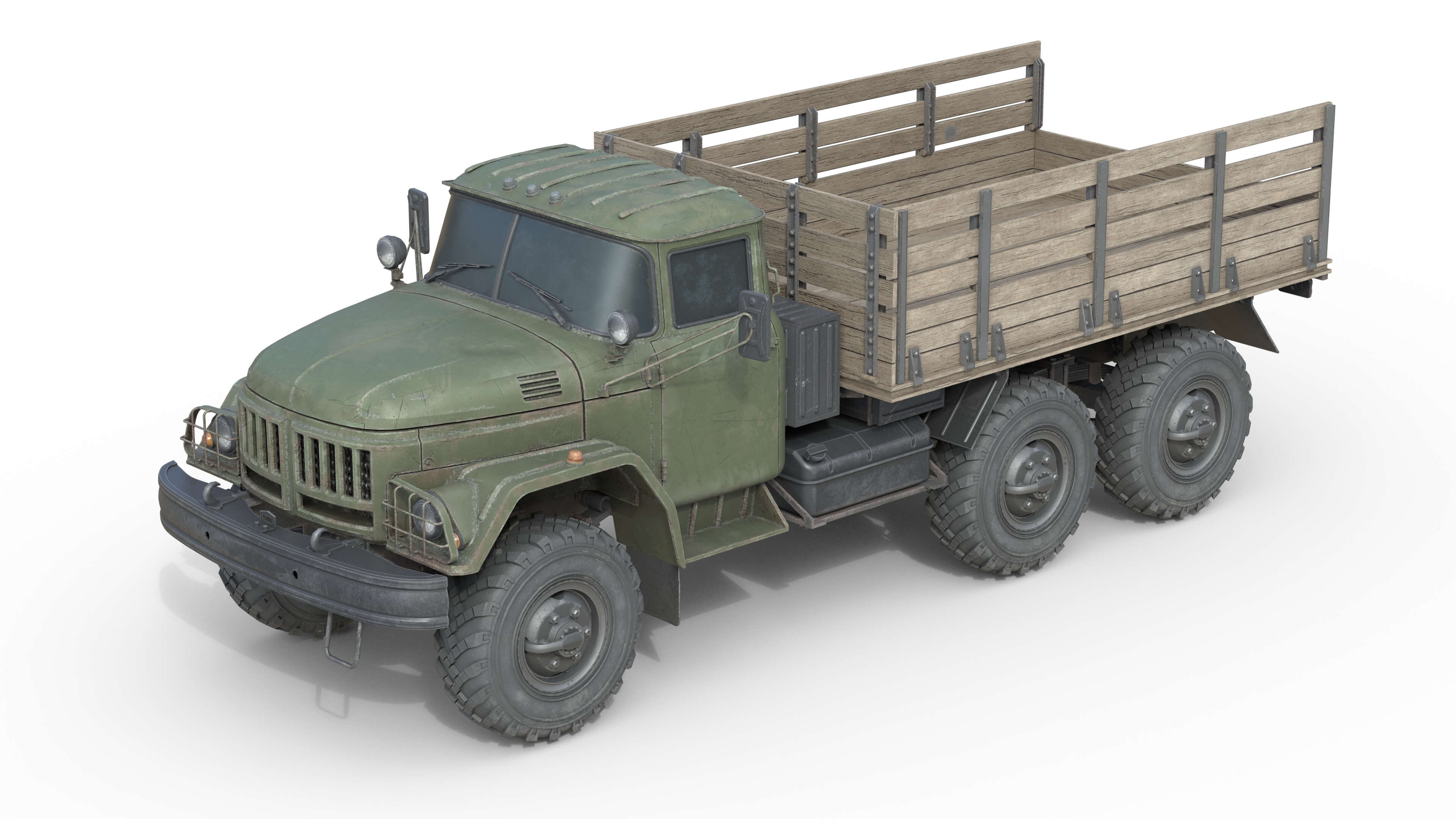 ZiL 131 Army Truck - 3D Model by 3dstudio