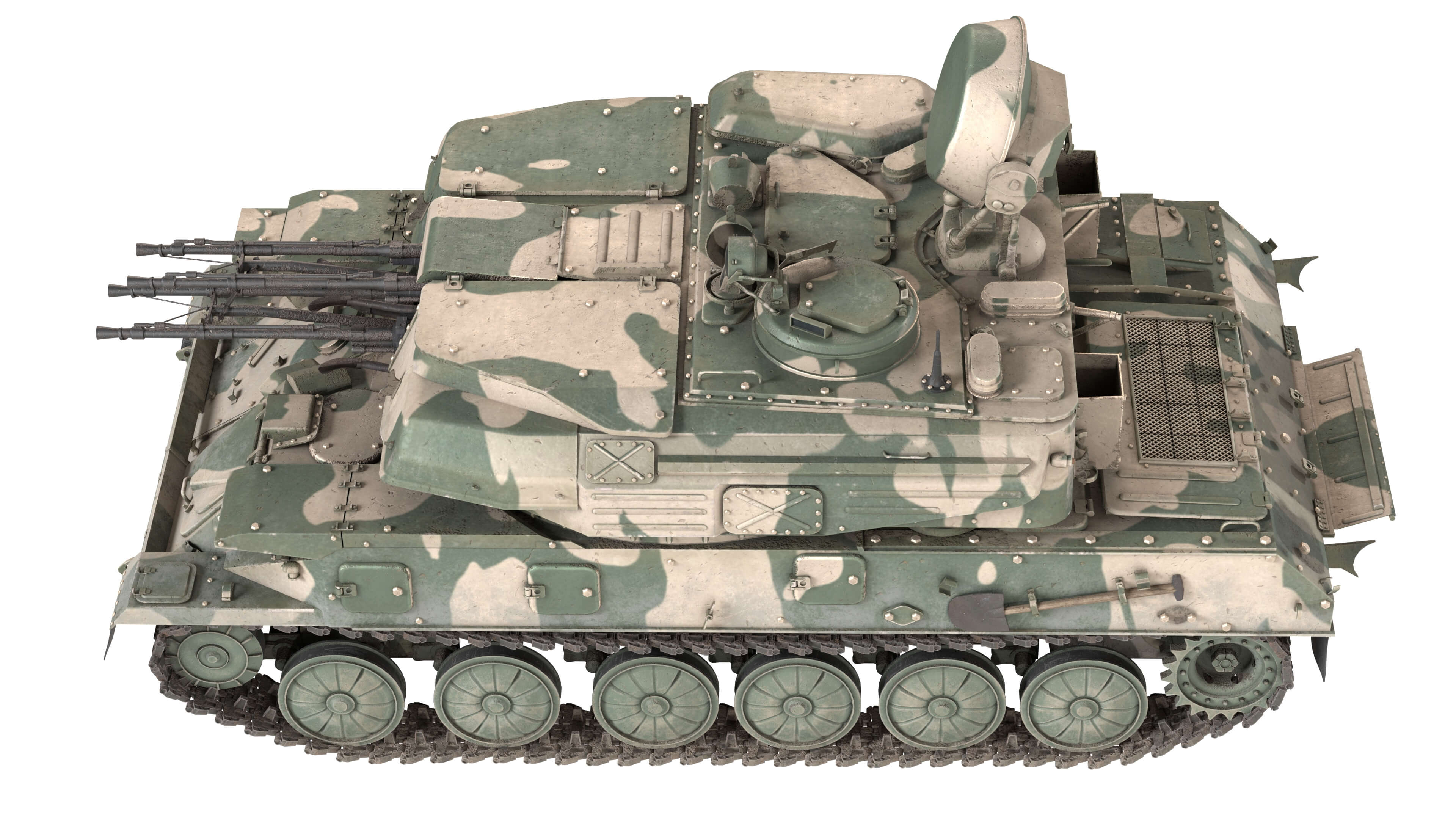 Zsu 23 4 Shilka Self Propelled Anti Aircraft Gun - 3D Model by 3dstudio