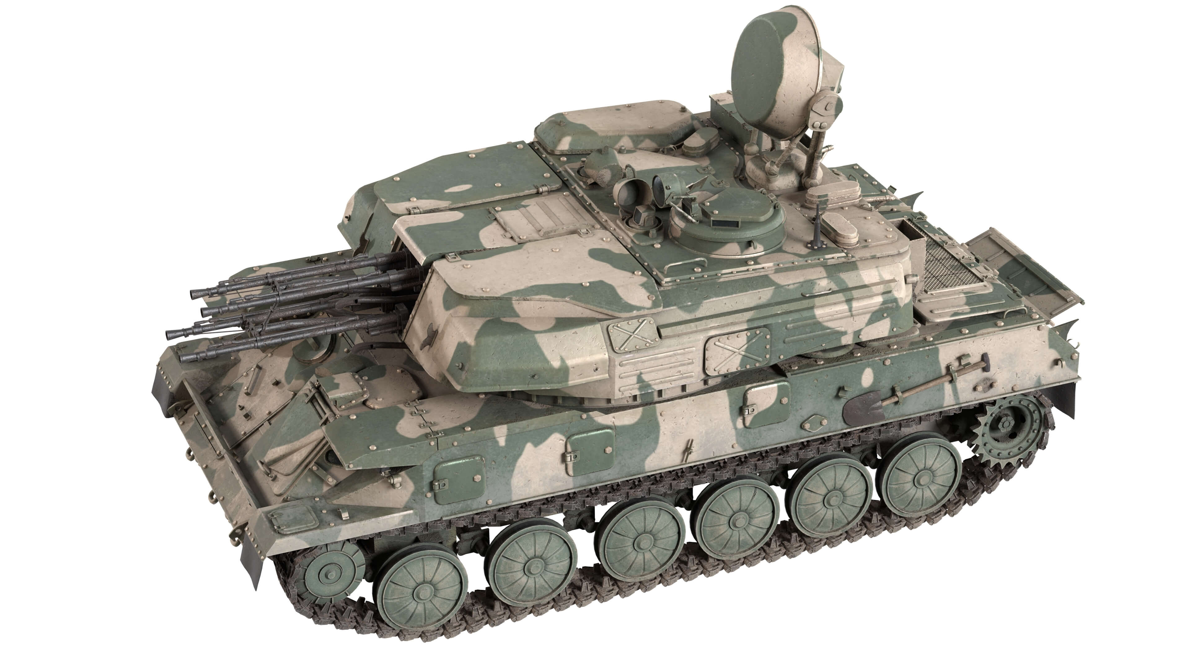 Zsu 23 4 Shilka Self Propelled Anti Aircraft Gun - 3D Model by 3dstudio