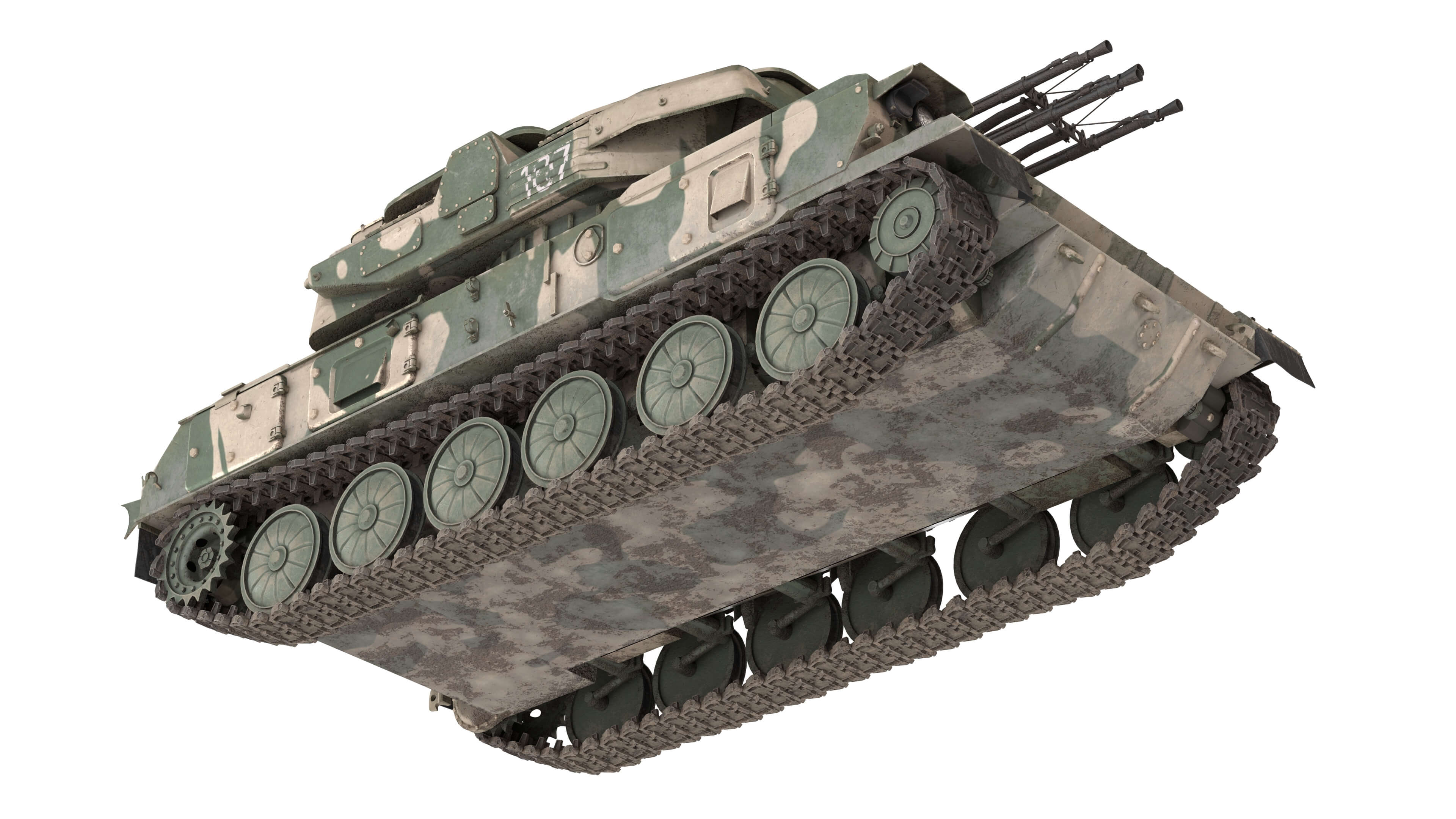 Zsu 23 4 Shilka Self Propelled Anti Aircraft Gun - 3D Model by 3dstudio