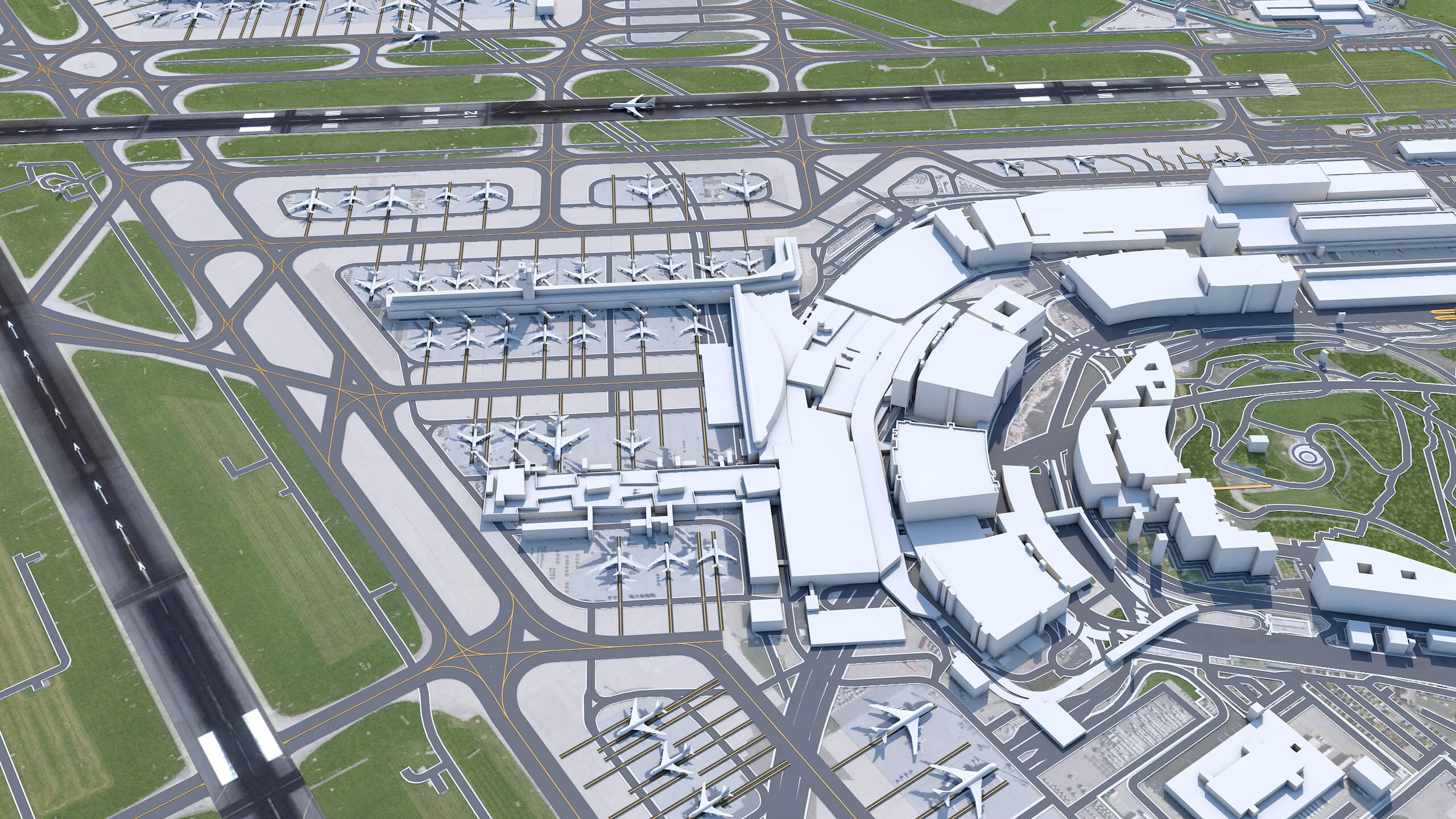 Zurich Airport - 3D Model by 3dstudio