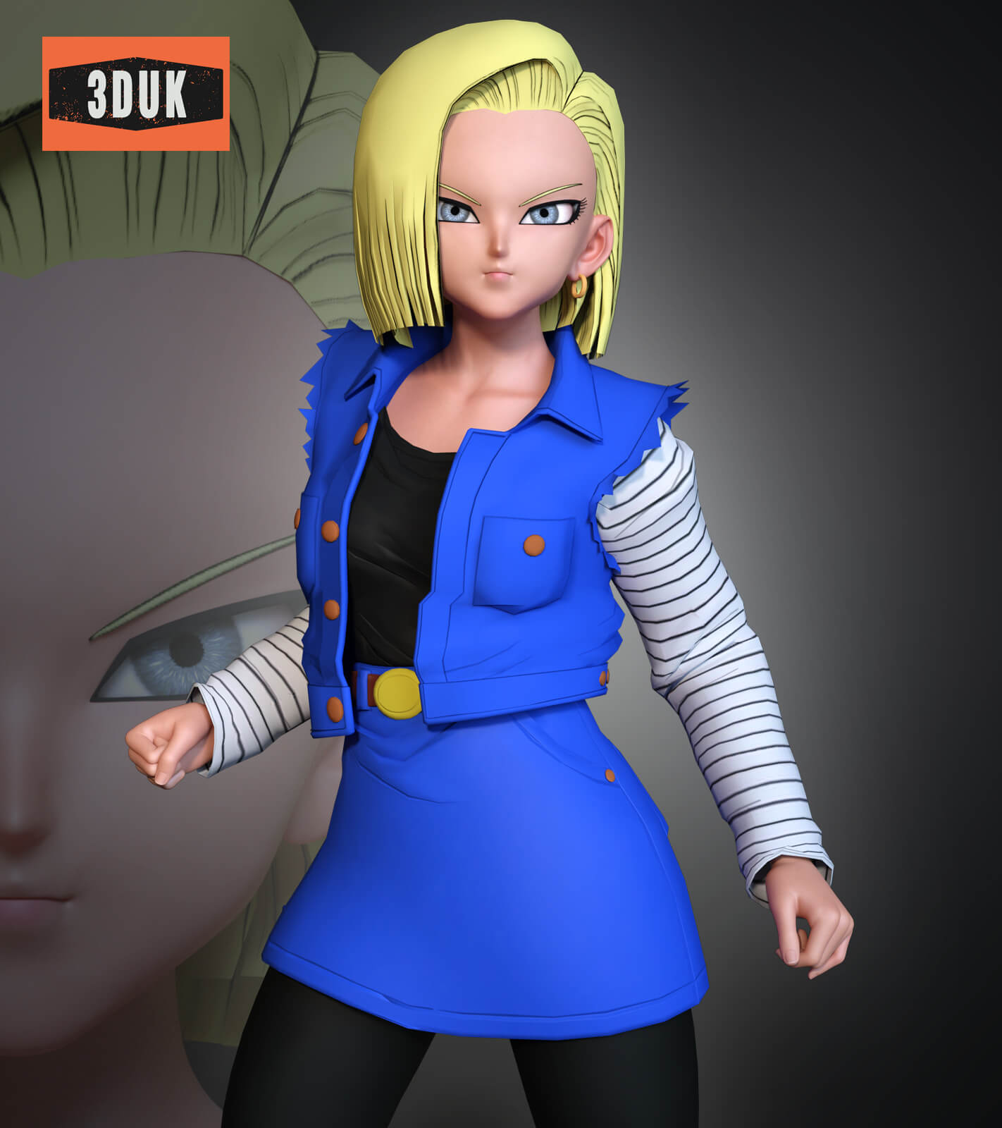 DB Android 18 For G8F - Daz Content by 3DUK