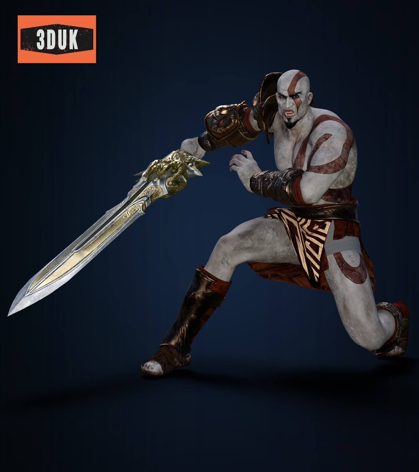 Kratos (God of War 3) For G8M - Daz Content by 3DUK