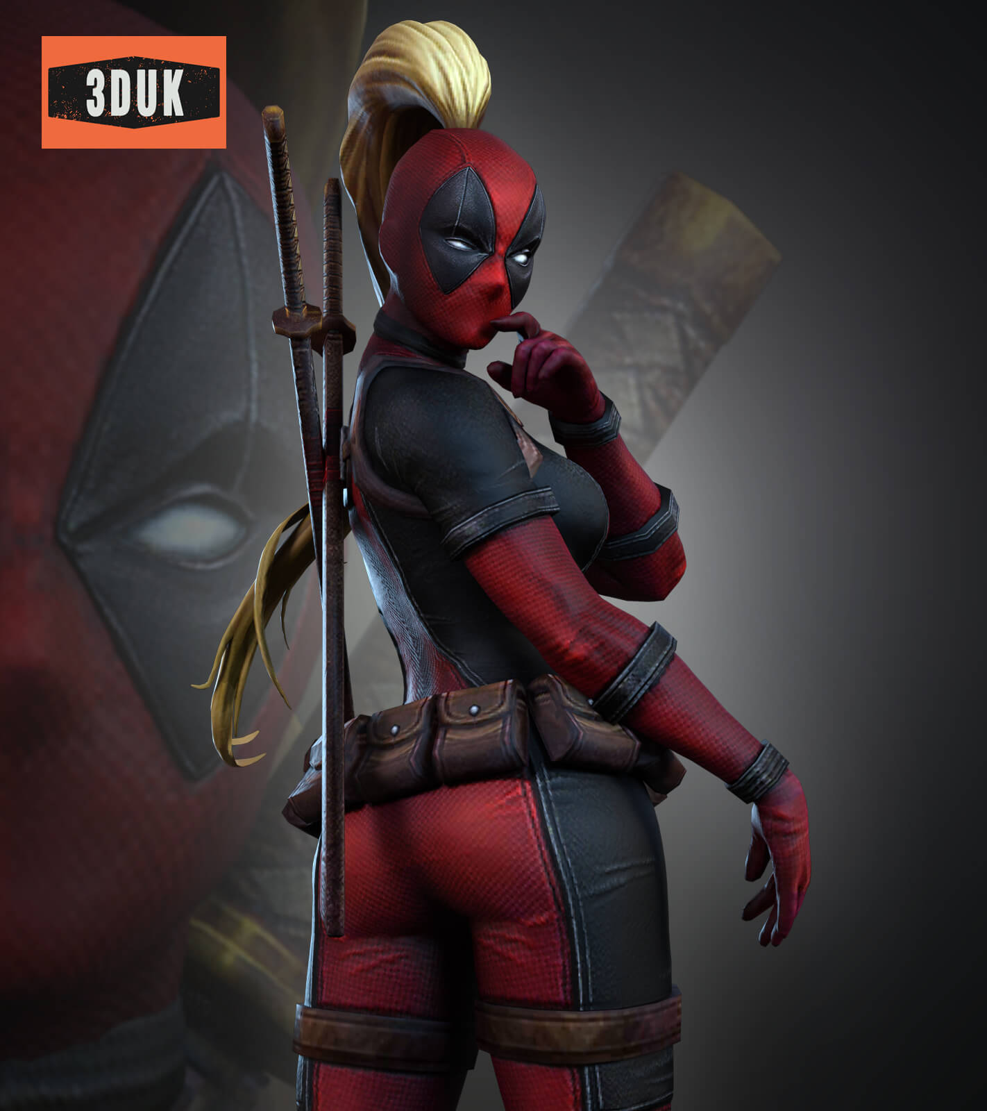 Lady Deadpool Render Render Deadpool Debout Marvel Comics PNG