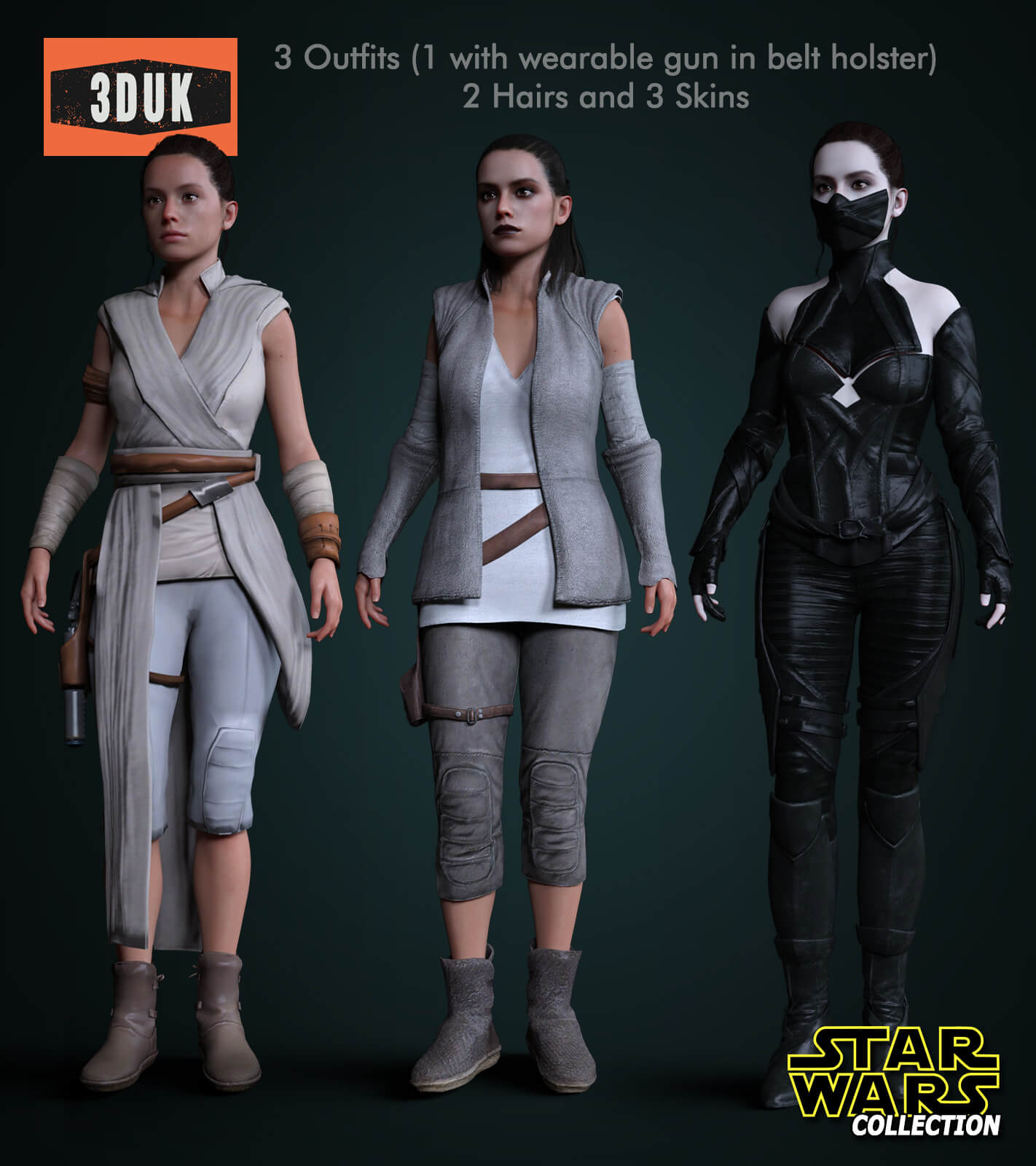 Rey Skywalker For G8F - Daz Content by 3DUK