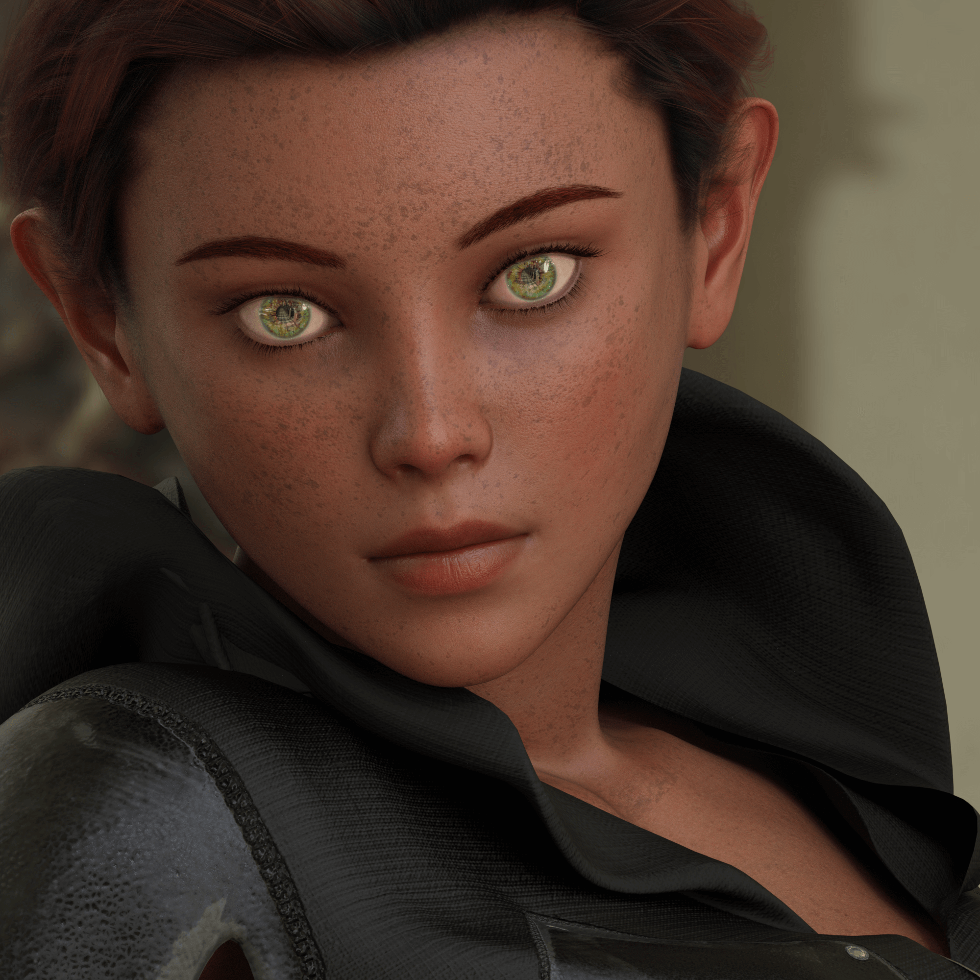 Michi freckled 3D Render, Digital Art by 3dWeb