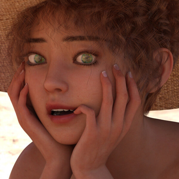 Naan asleep at the beach 3D Render | RenderHub Gallery