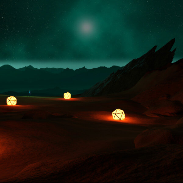 Alien Planet Landscape Camera 2 3D Render, Digital Art by 3dxg