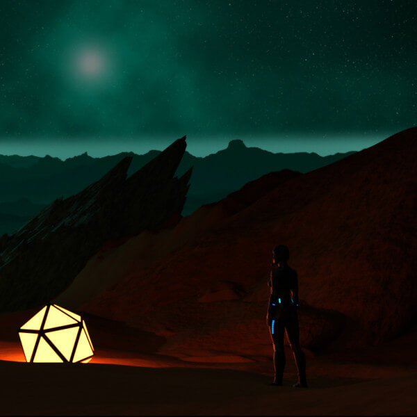 Alien Planet Landscape Camera 1 3D Render, Digital Art by 3dxg