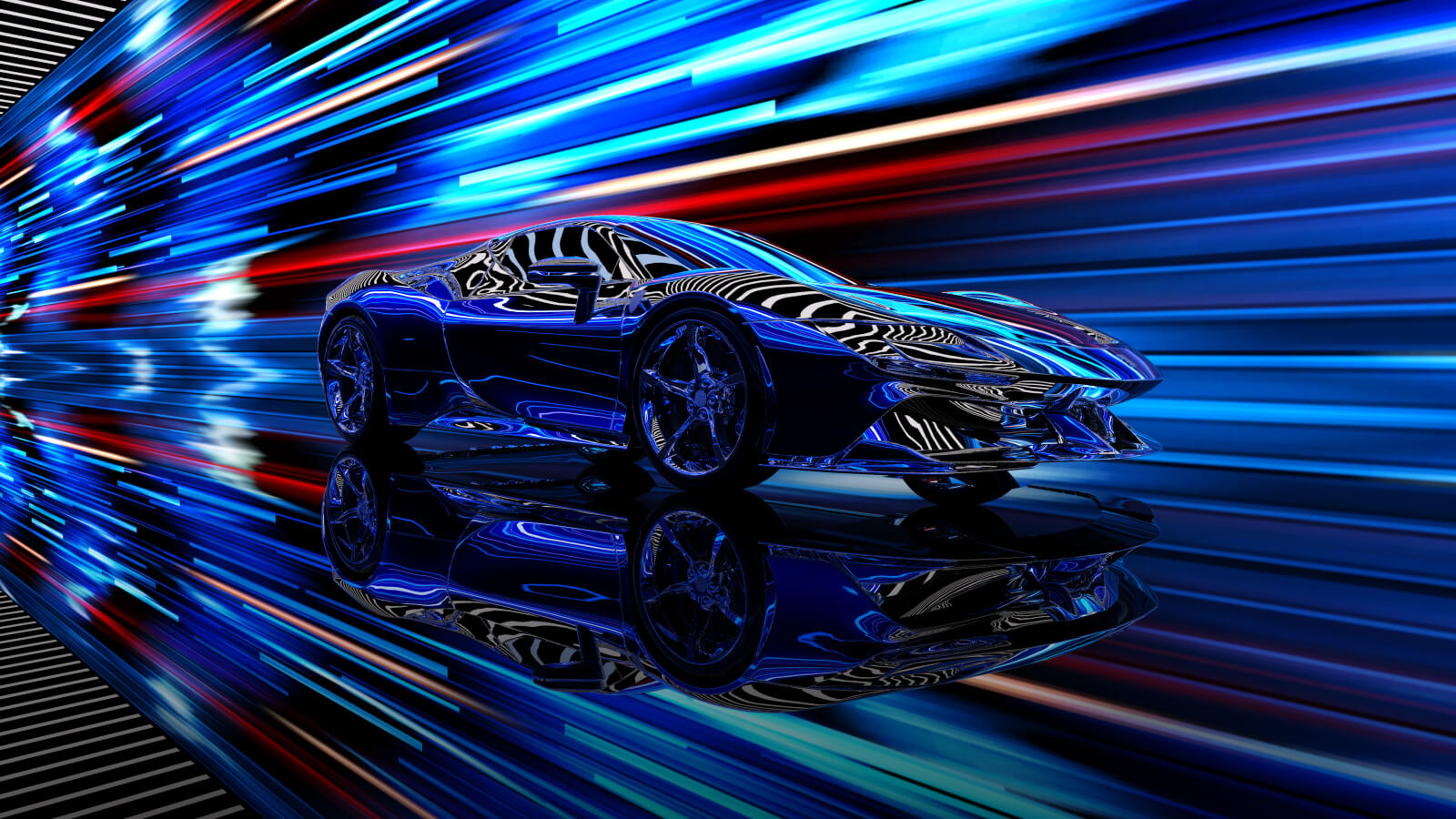 Neon Car Tunnel - Daz Content by 3dxg