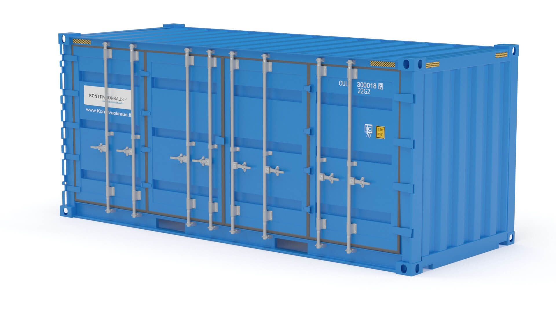 20 Ft Cube Open Side Shipping Container - 3D Model by 3dxin