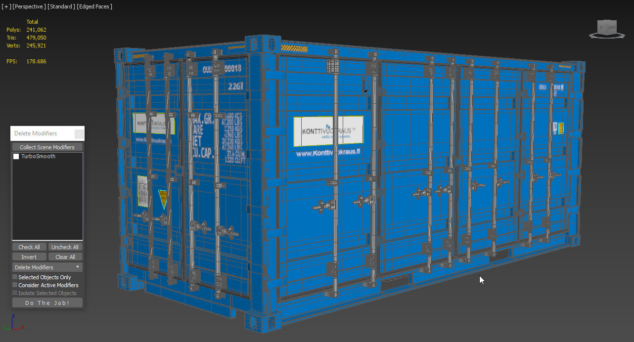 20 Ft Cube Open Side Shipping Container - 3D Model by 3dxin