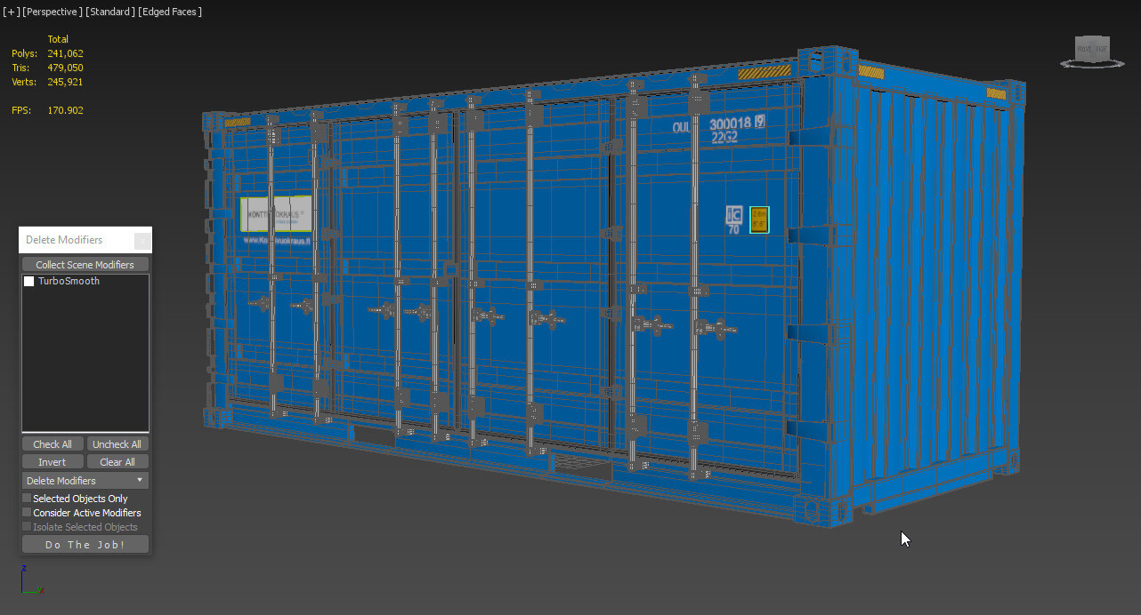 20 Ft Cube Open Side Shipping Container - 3D Model by 3dxin