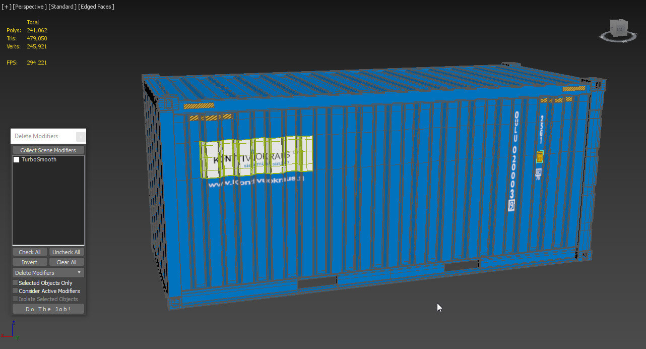 20 Ft Cube Open Side Shipping Container - 3D Model by 3dxin