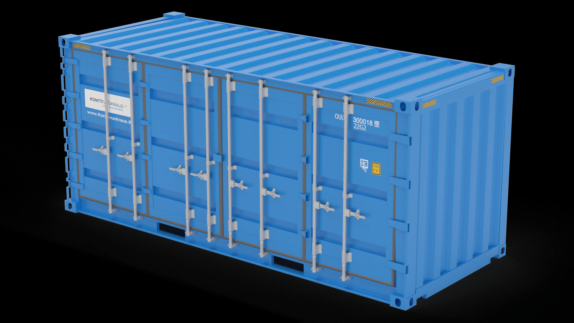 20 Ft Cube Open Side Shipping Container - 3D Model by 3dxin
