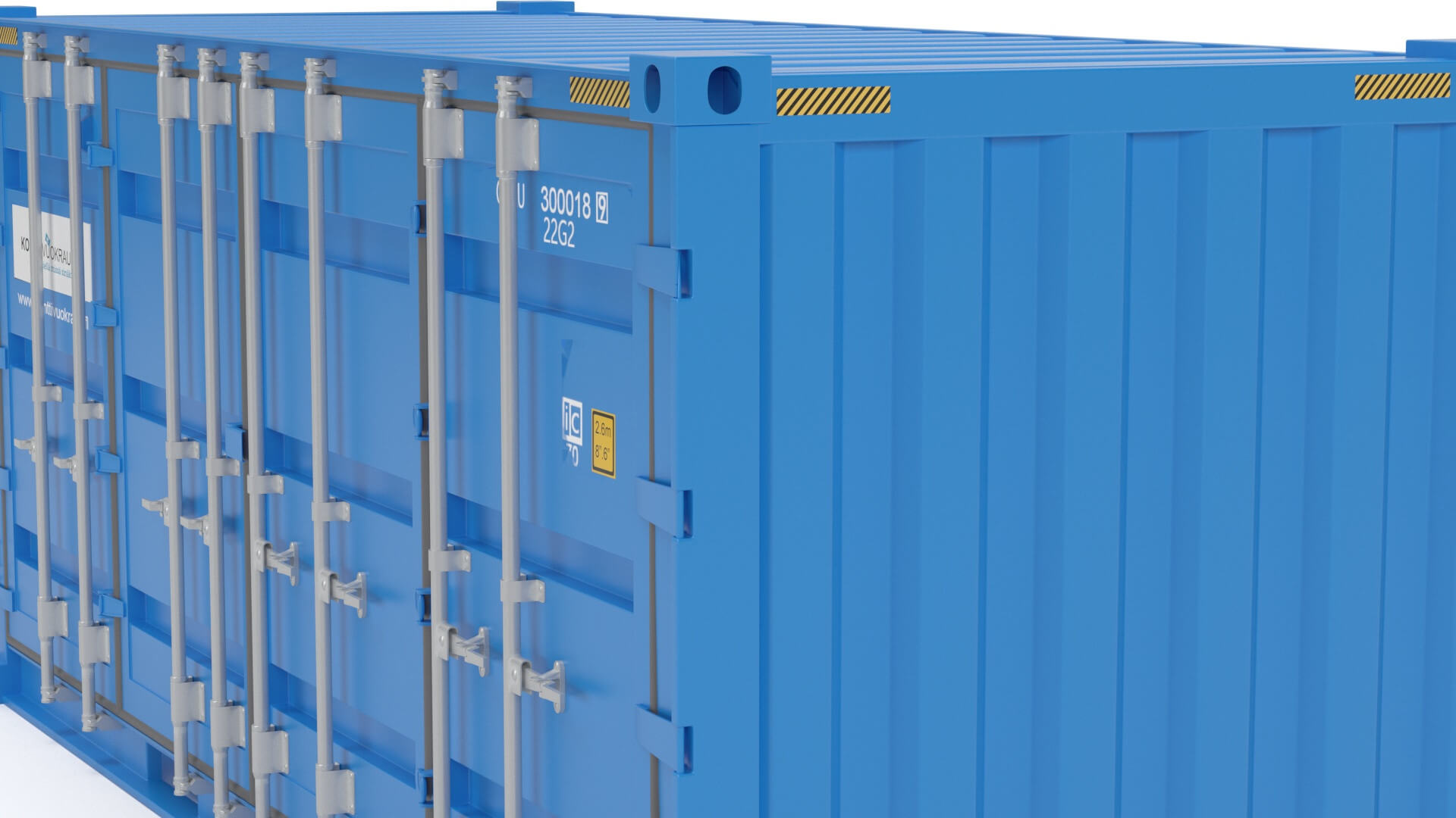 20 Ft Cube Open Side Shipping Container - 3D Model by 3dxin