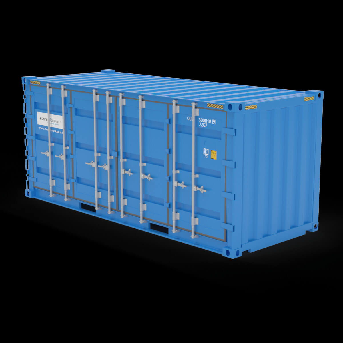 20 Ft Cube Open Side Shipping Container - 3D Model by 3dxin