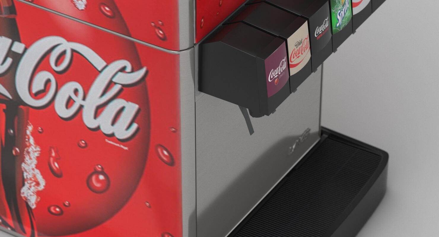 6-Flavor Counter Electric Soda Fountain System 3D Model by 3dxin